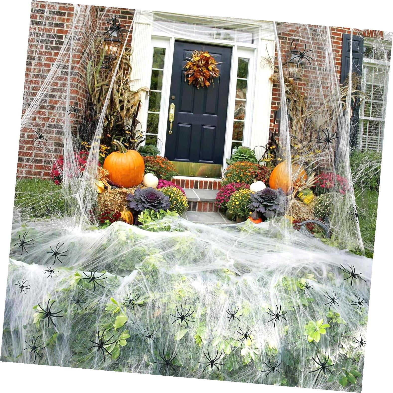 SJJ 600 Square Feet Spider Web Decorations Kit Includes 20 Artificial ...