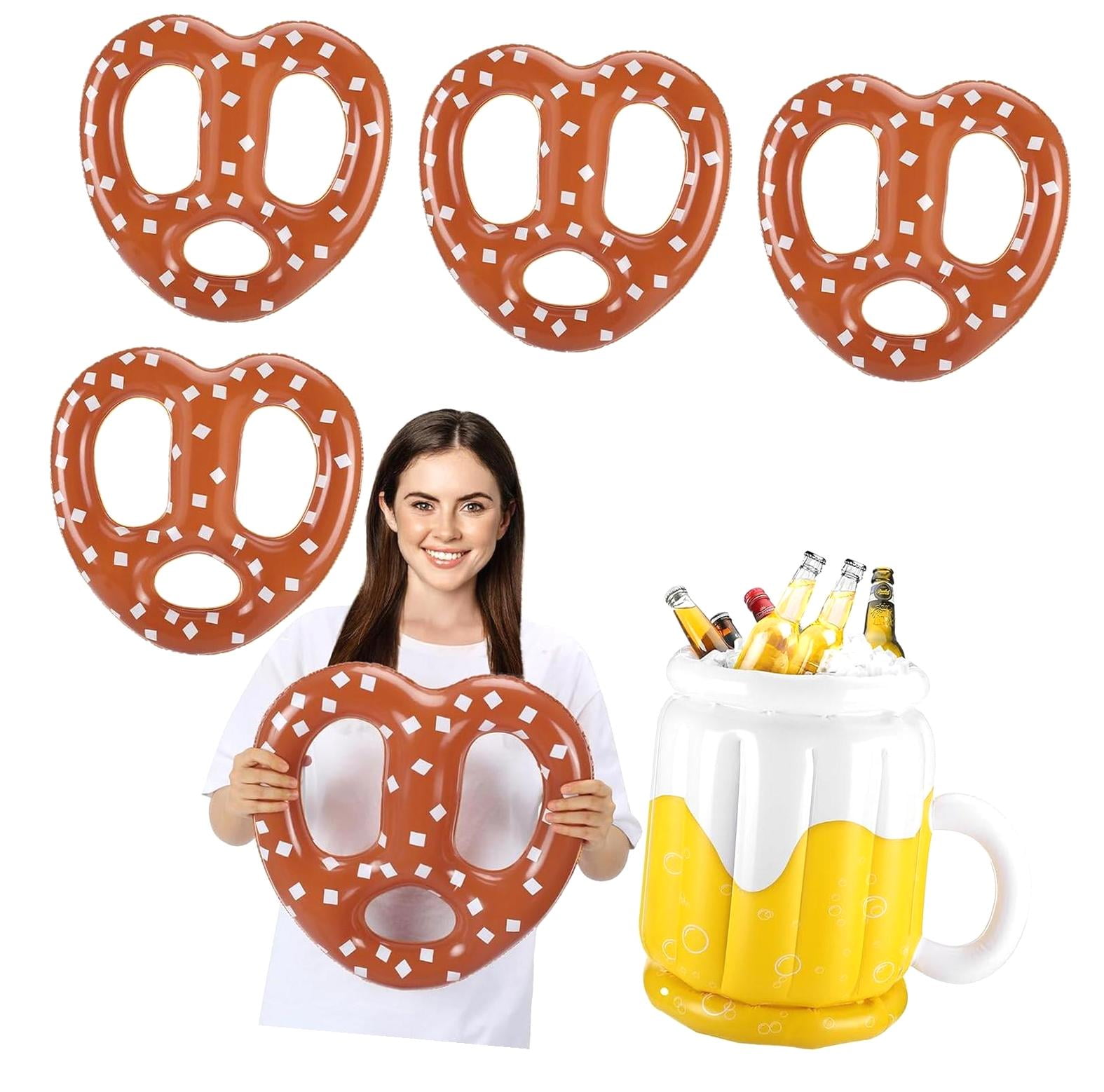 SJJ 7 Pcs Inflatable Oktoberfest Decorations, 1 Pcs Floating Cooler Mug ...