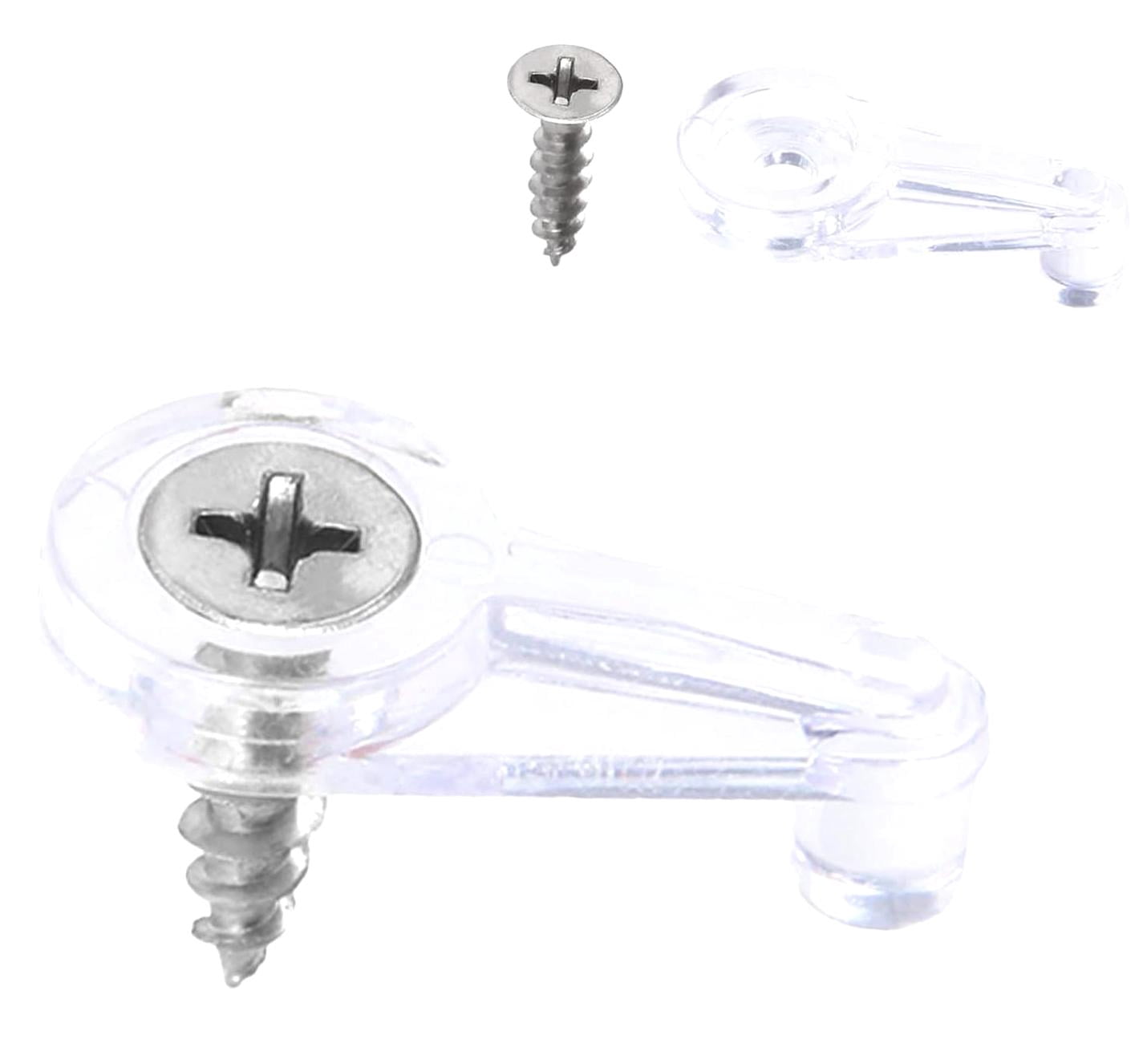 SJJ 80 Piece Glass Clip for 4mm Glass Doors Transparent Plastic Glass ...
