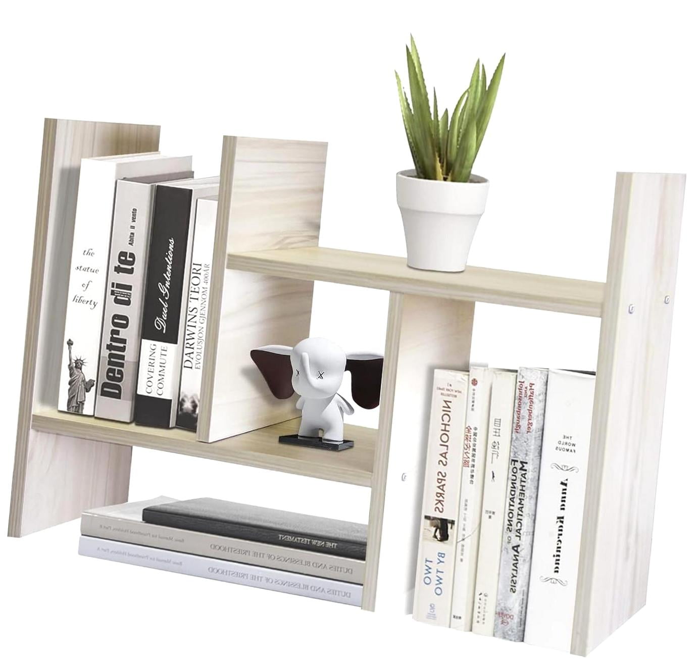 SJJ - Adjustable Wooden Desktop Organizer, Versatile Desk Shelf for ...