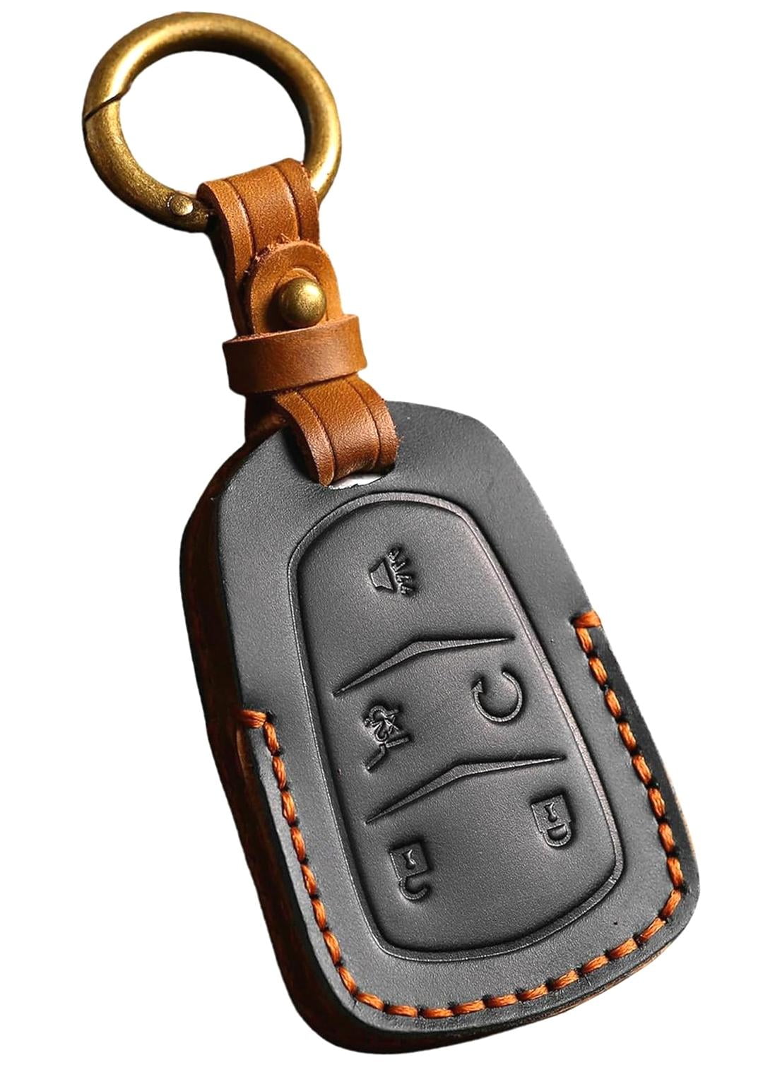 SJJ Authentic Leather 5-Button Key Fob Protector for XT4 XT5 XT6 ...