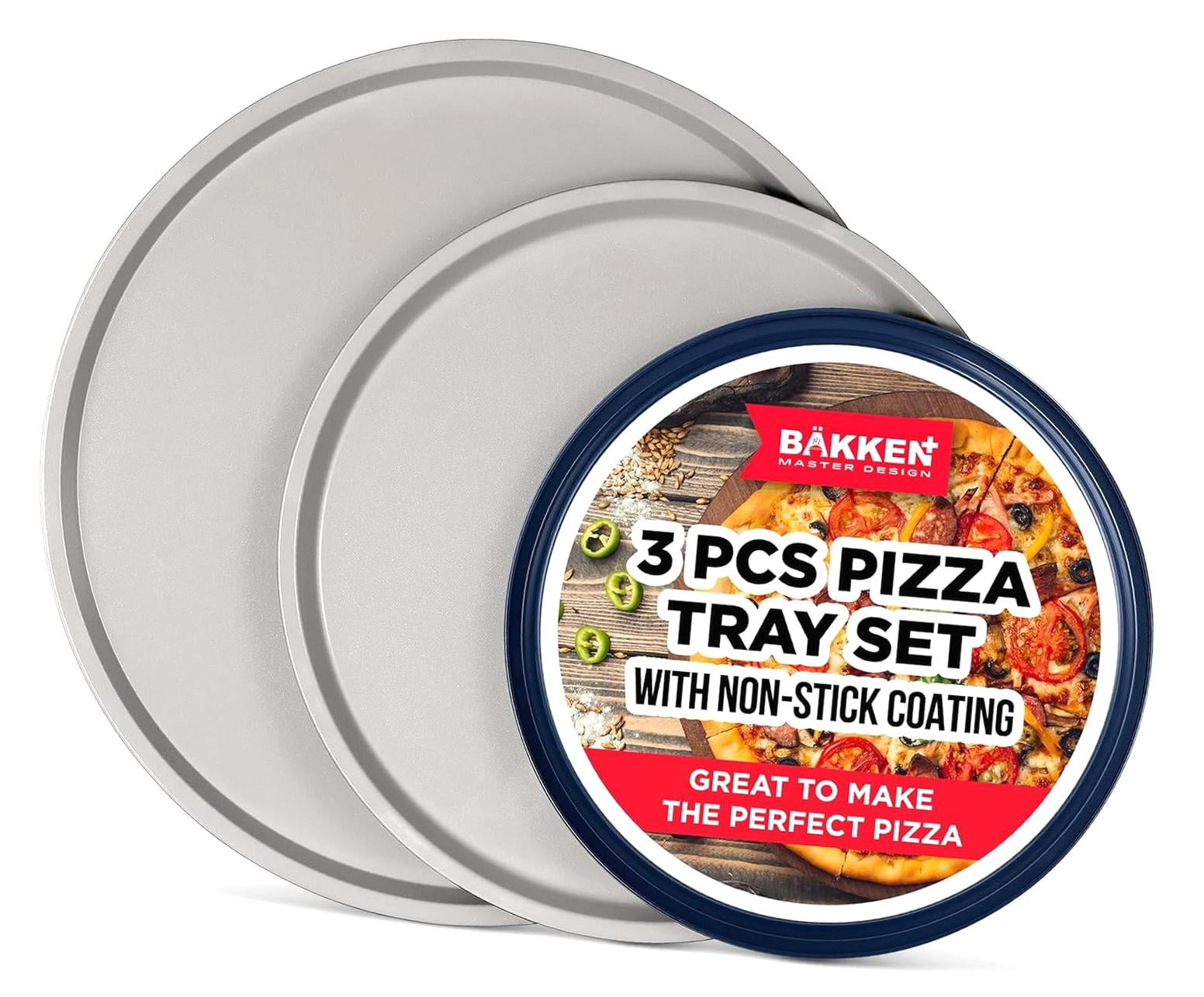 SJJ BAKKENMASTER Bakken Pizza Tray Set 3-Piece – Gray Ceramic , Non ...