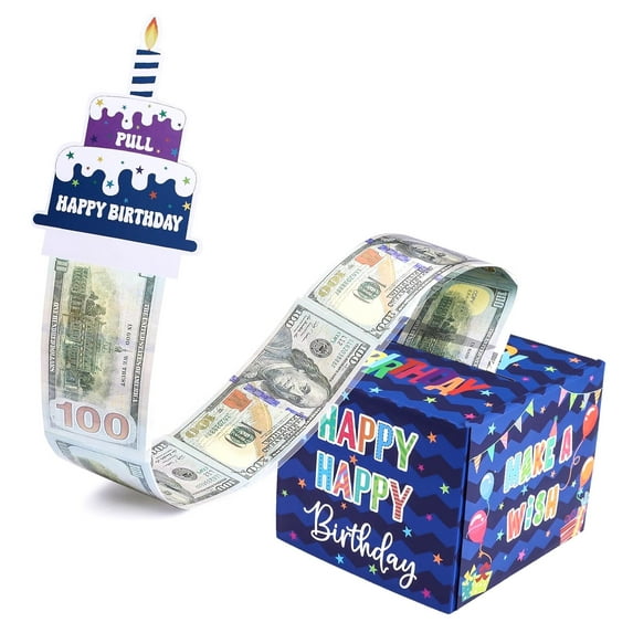 SJJ Birthday Cash Pull Box, Surprise Boxes for , Holder Box with Pull ...