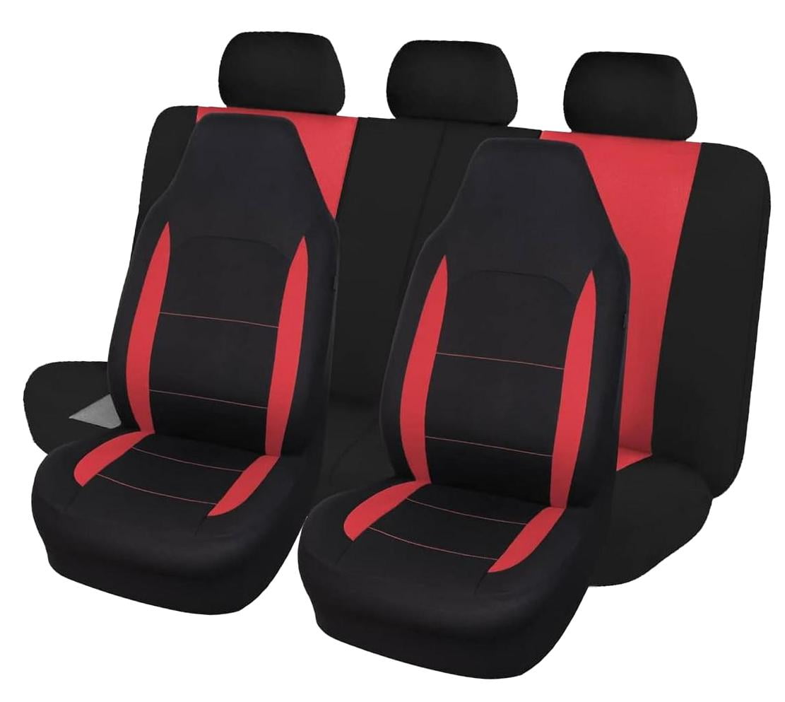 SJJ Car Seat Covers for Front and Rear Seats Polyester Protectors Easy ...