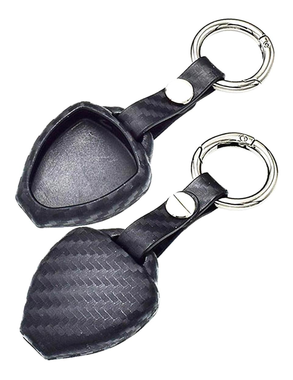 SJJ Carbon Fiber Silicone Cover for 2 3 4 Button Smart Key Chains, with ...