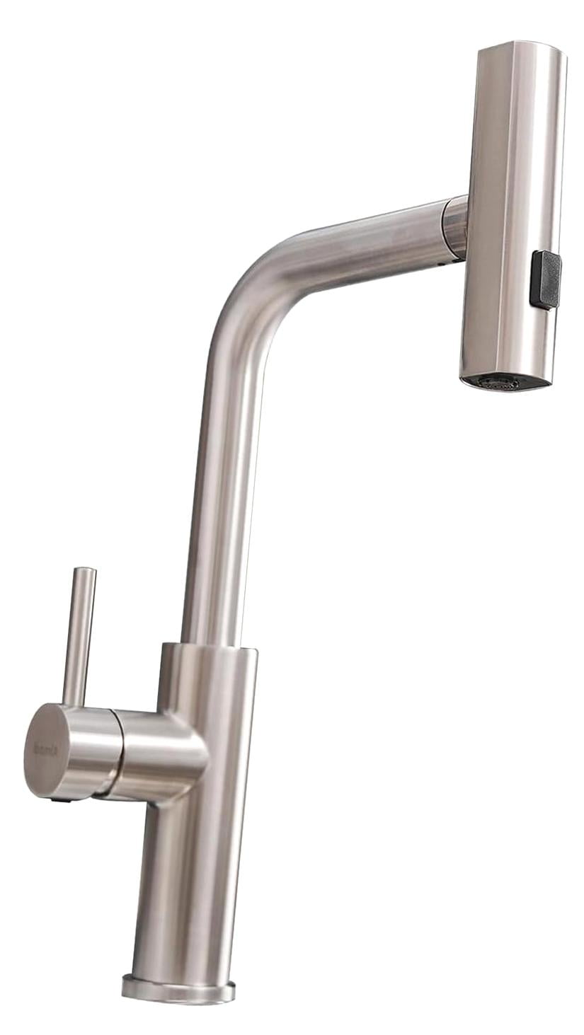 SJJ Cascade Kitchen with Retractable Sprayer, Single Lever Single Hole ...