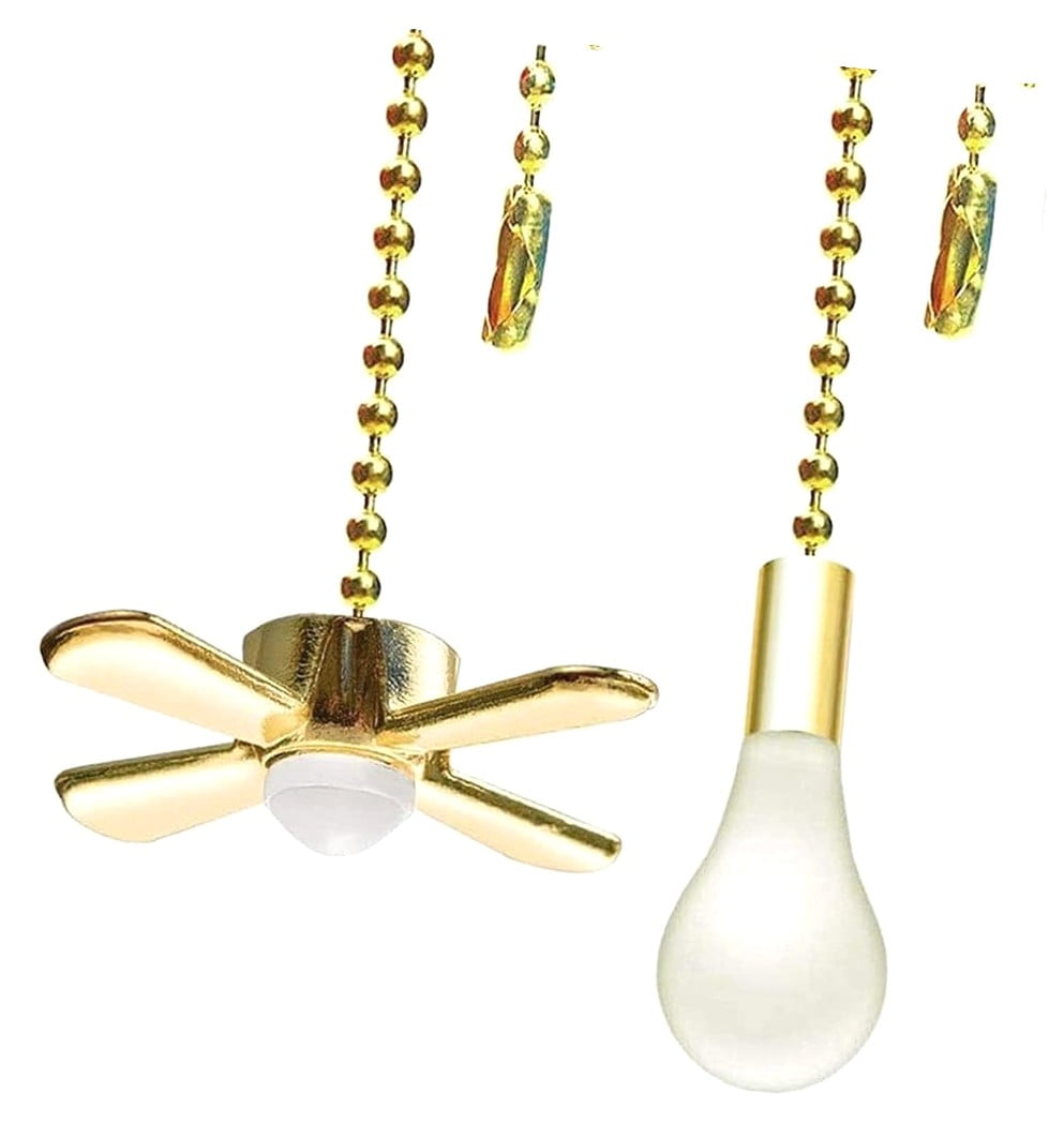 SJJ Ceiling Fan Pull Chain Ornaments Extension Chains with Light Bulb ...