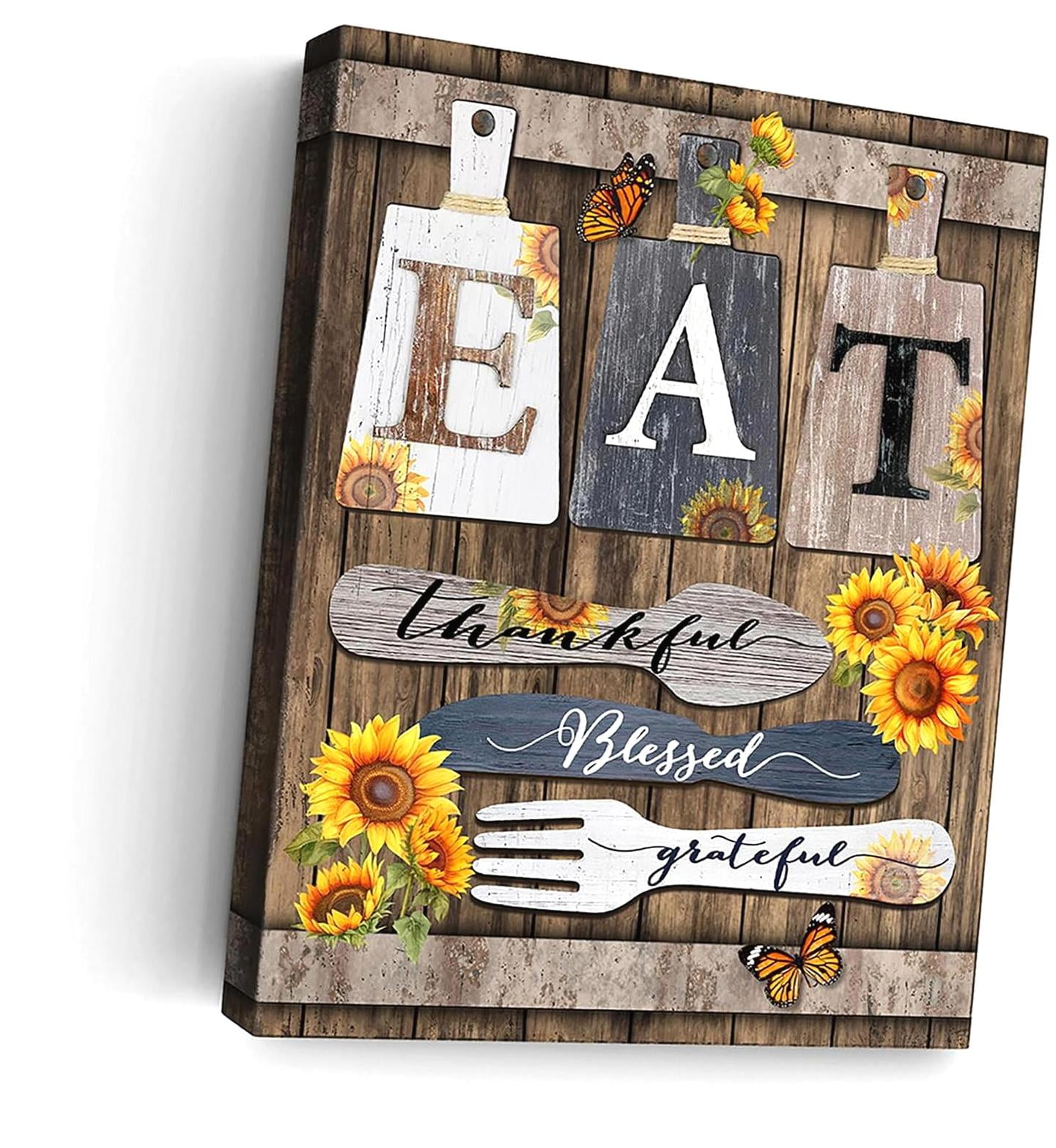 SJJ Eat Kitchen Signs: Rustic Farmhouse Wall Art, featuring signs ...
