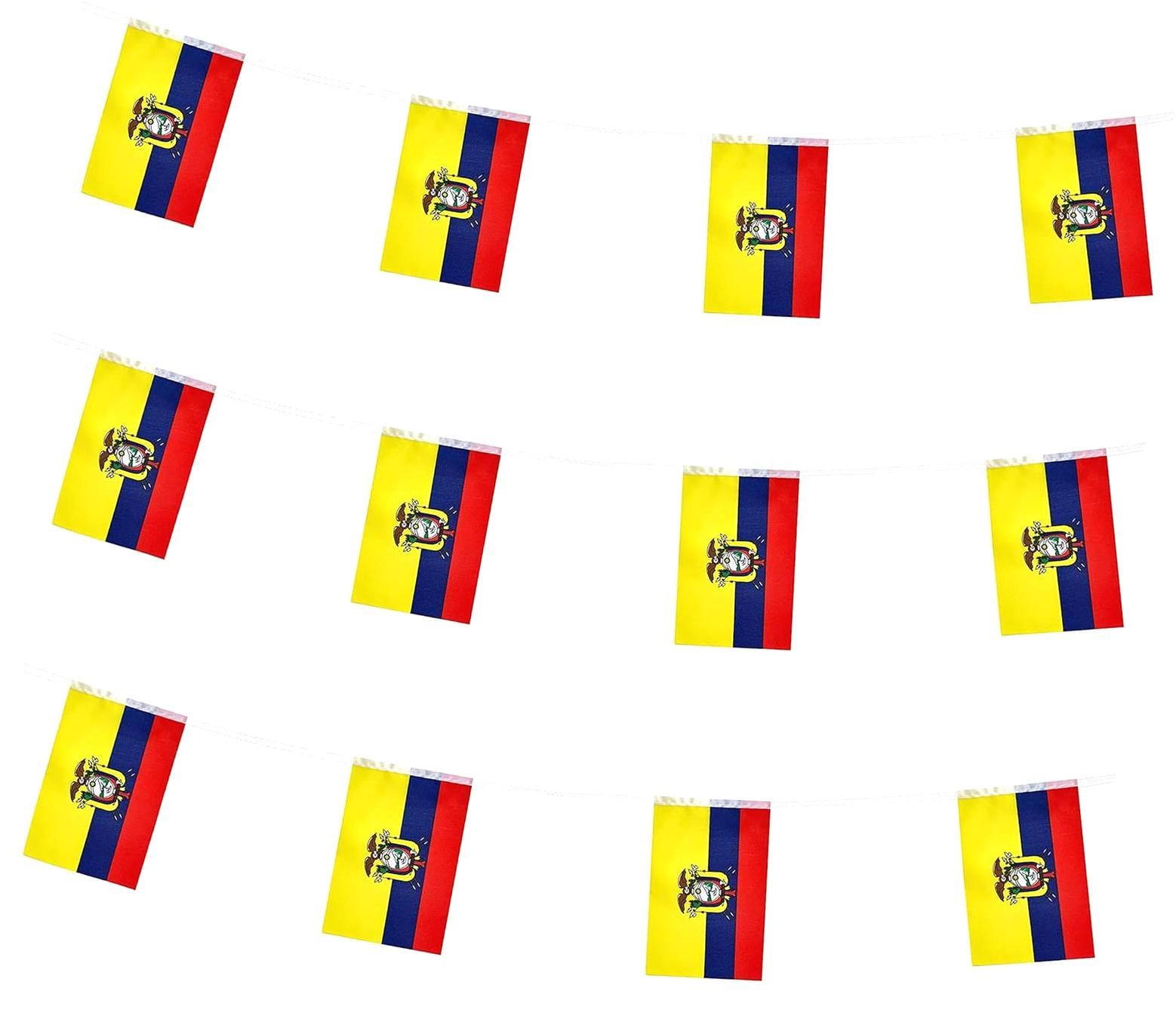 SJJ Ecuador Flag Pennant String, Small Ecuadorian Pennant Flags, For ...
