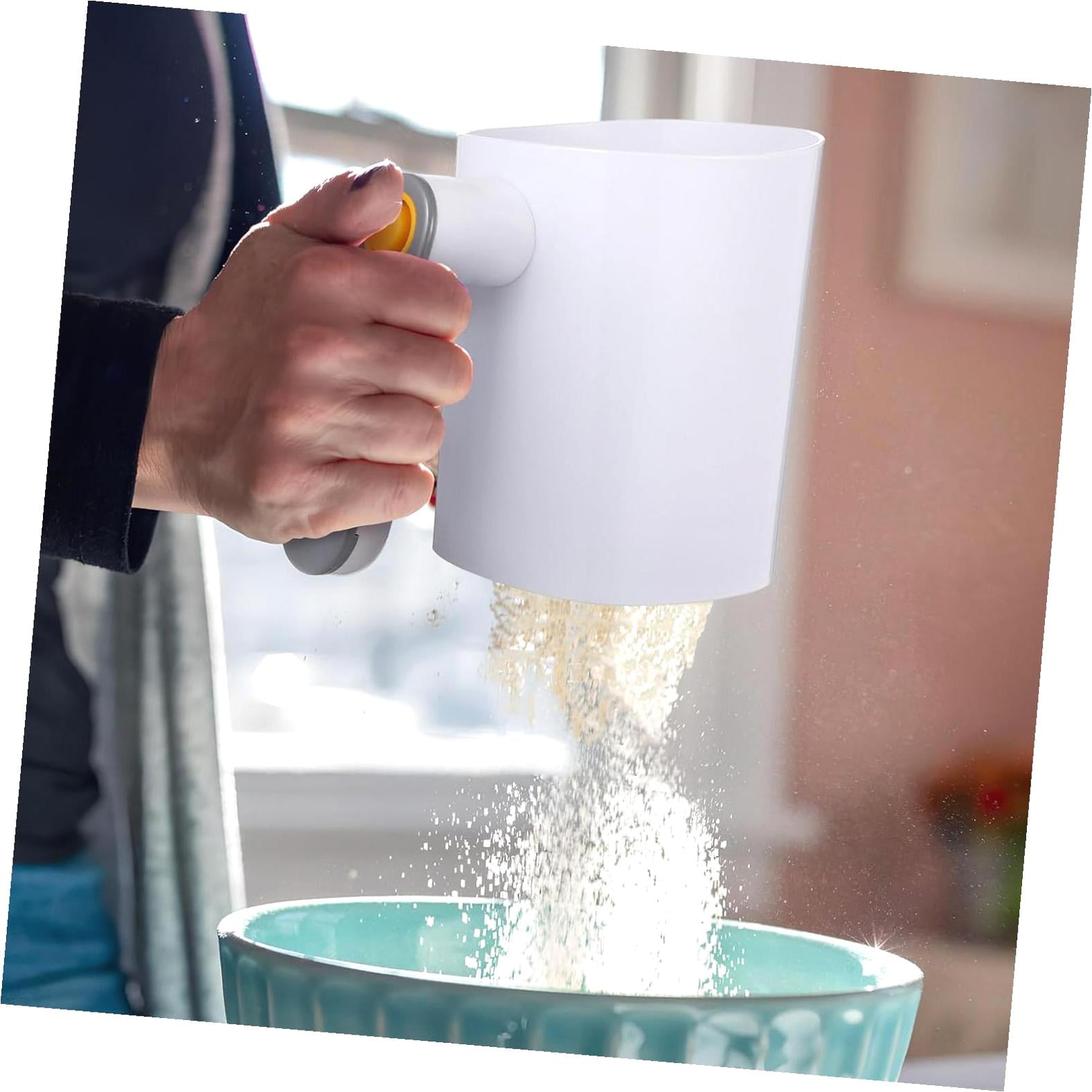 SJJ Electric Baking Flour Sifter, Handheld Powder Strainer for Sugar ...