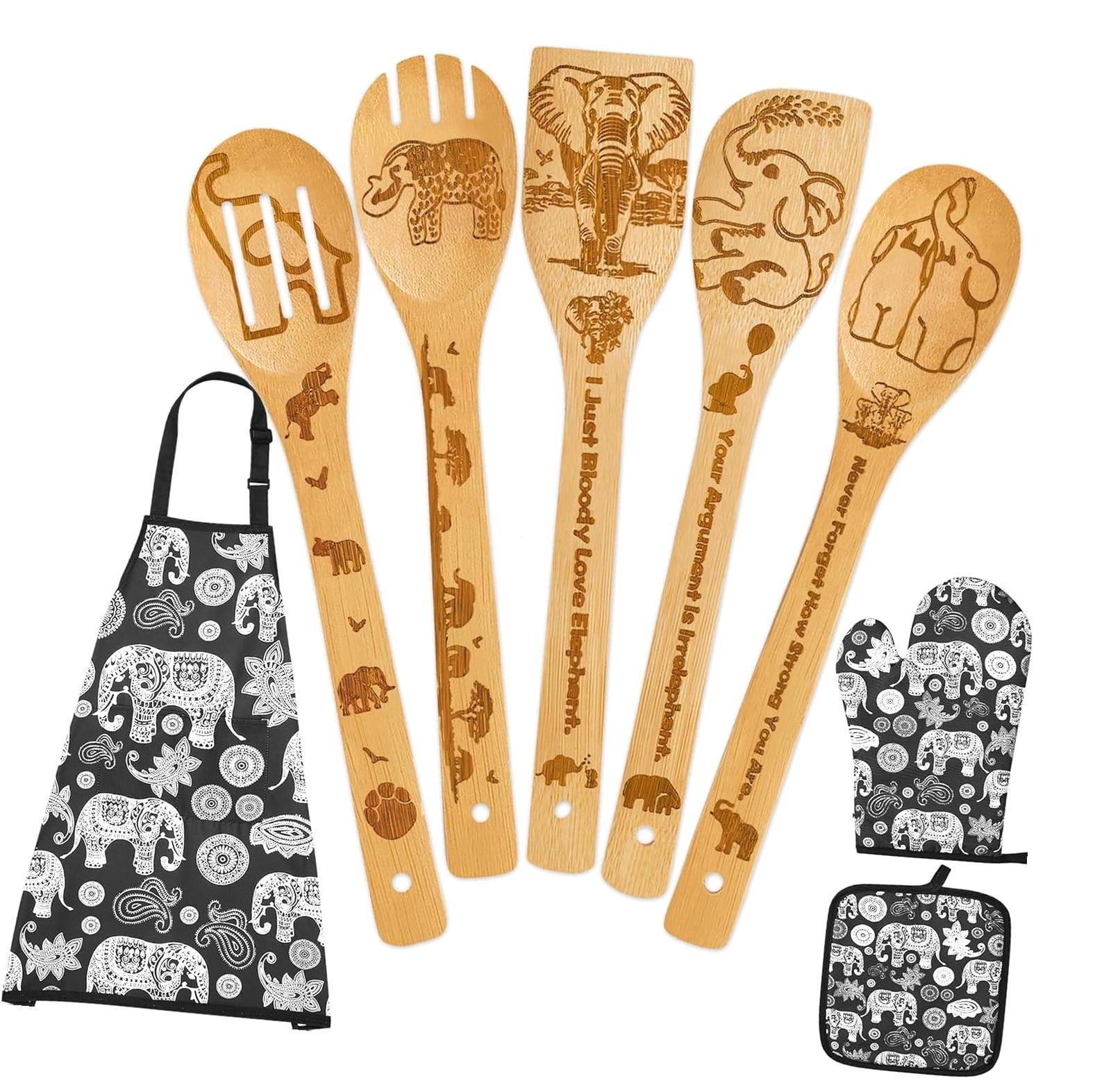 SJJ Elephant Collection for Women and Mothers, 8-Piece Kitchen Utensil ...