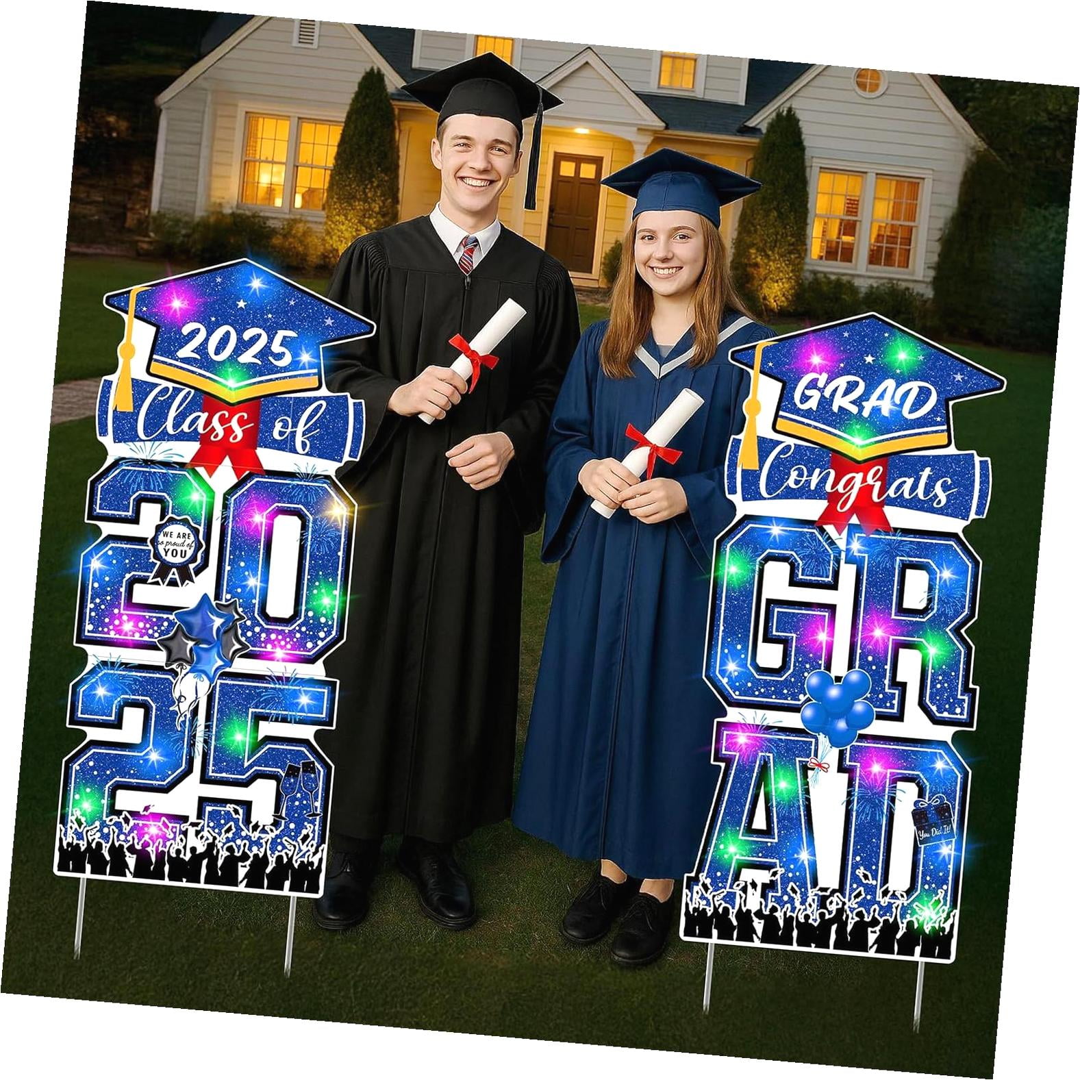 SJJ Graduation Yard Signs Class of 2025 – 45.3"×16" Large Graduation ...