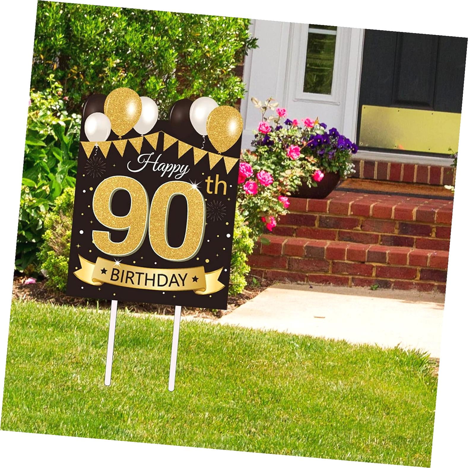 SJJ Grand 90th Birthday Celebration Yard Sign for Gentlemen and Ladies ...