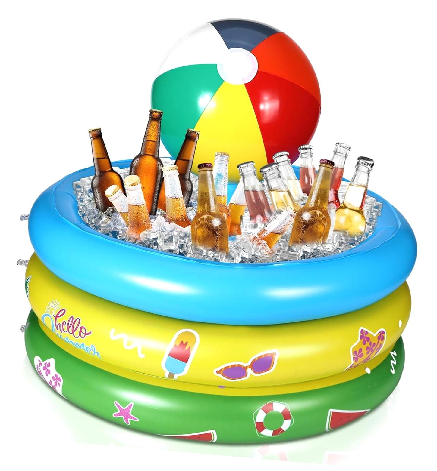 SJJ Inflatable Beach Ball Cooler, Summer Pool Party Essential, Floating ...
