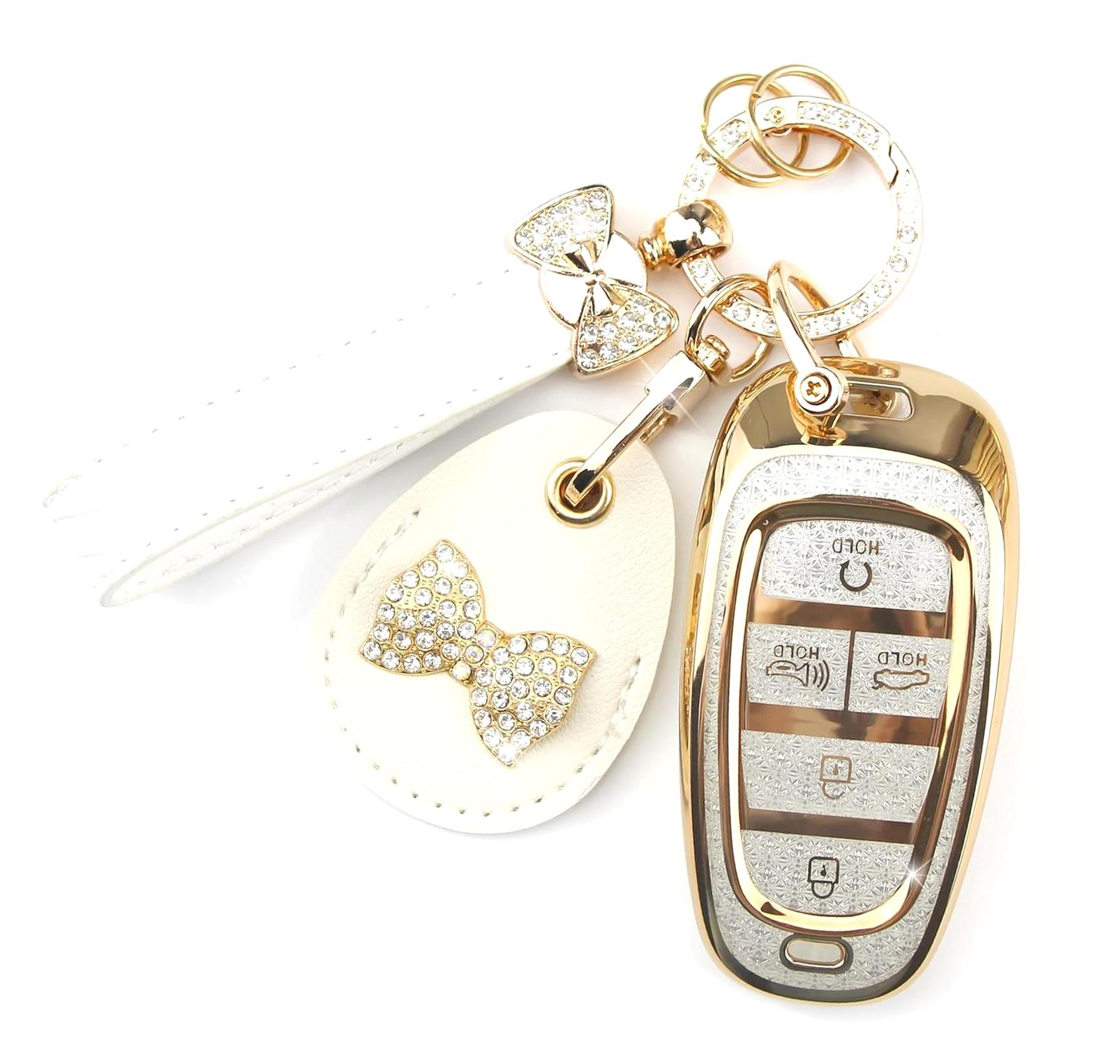 SJJ Key Fob Cover with Leather Holder & Airtag/RFID, with Tucson 2022 ...