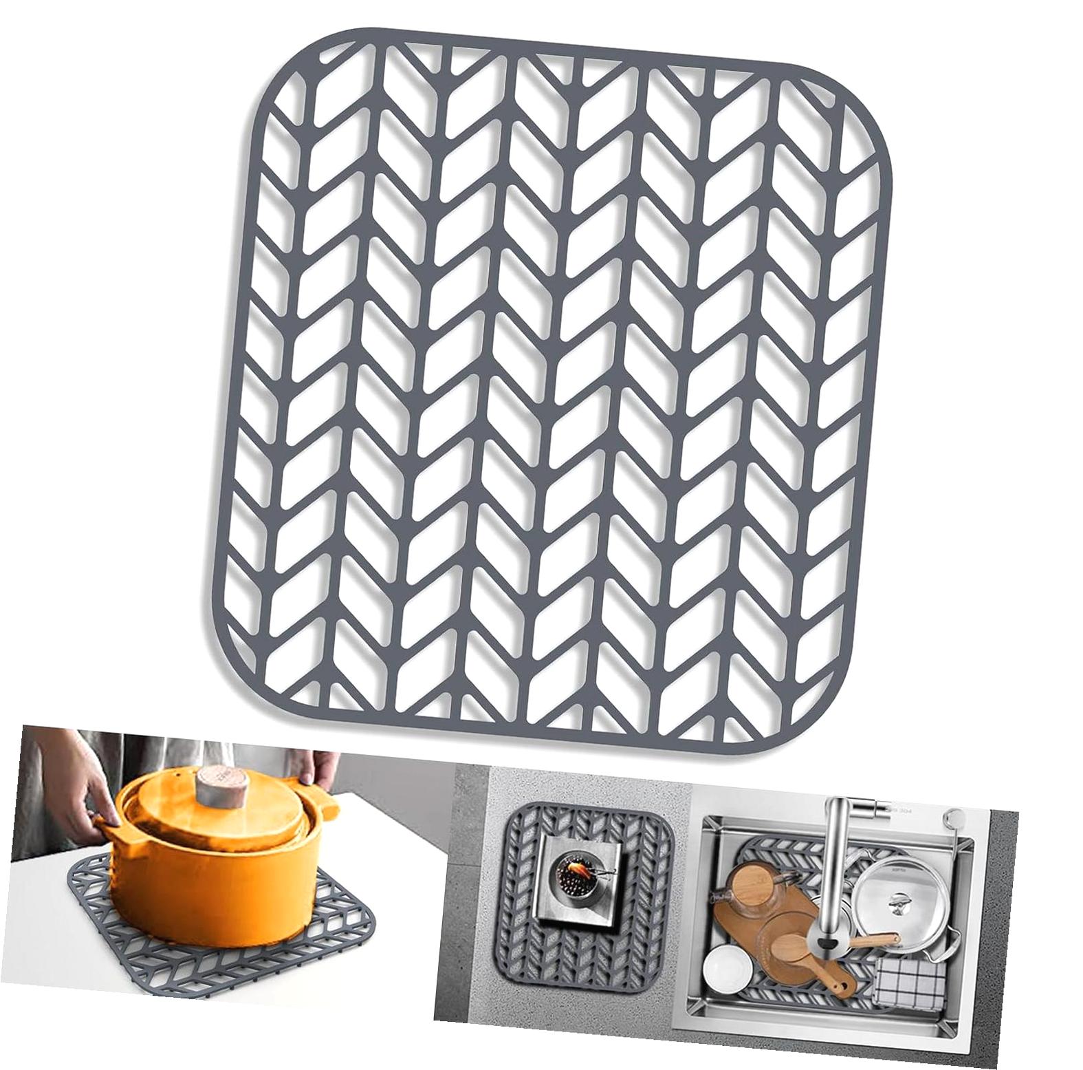SJJ Kitchen Sink Protectors, Silicone Sink Mat for Farmhouse Sink ...