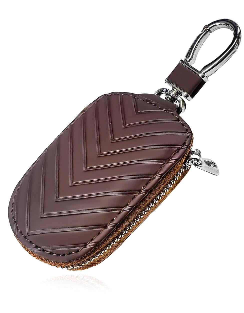 SJJ Leather Car Key Fob Cover, featuring a Smart Key Holder Keyring ...