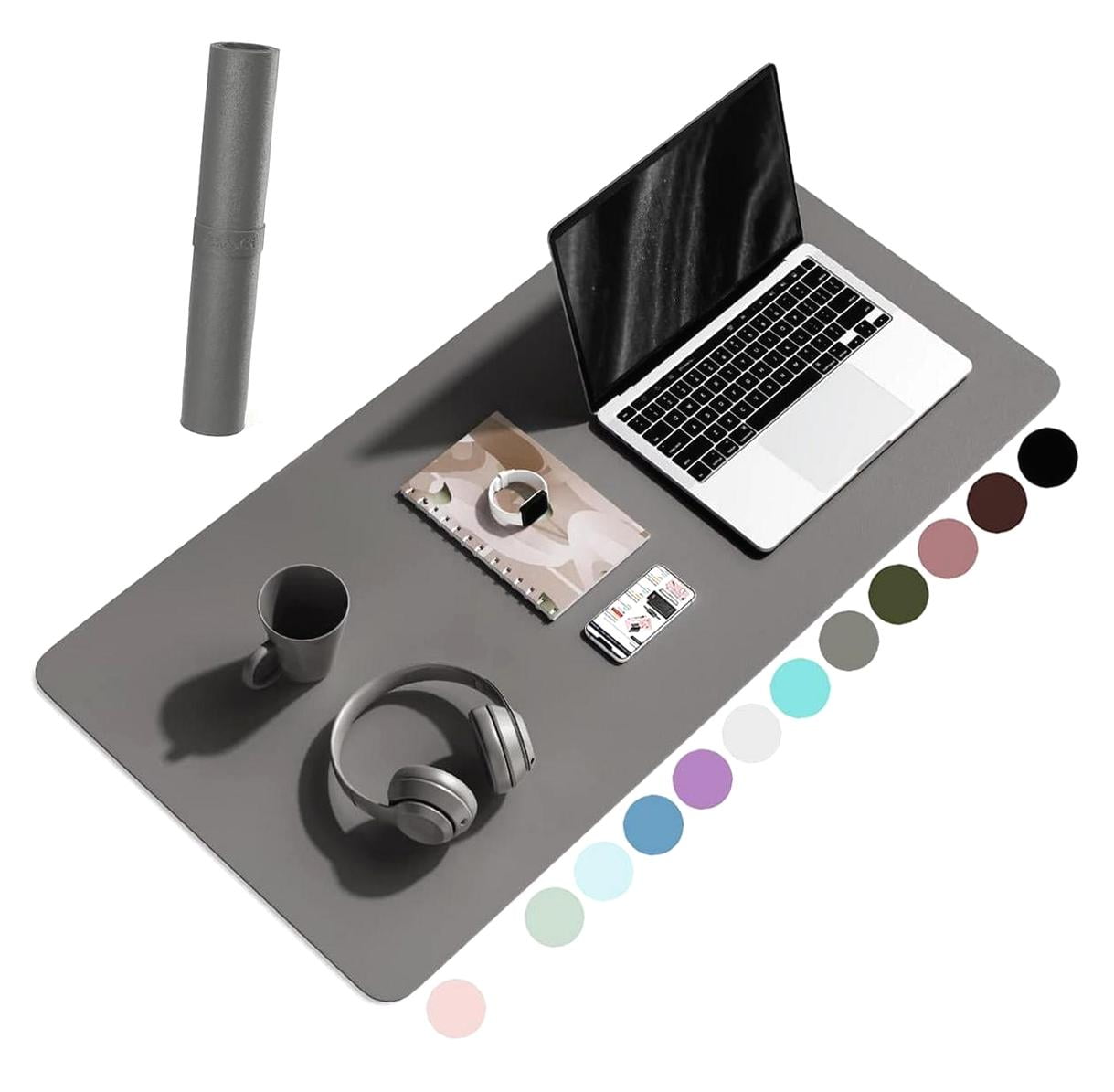 SJJ Leather Desk Mat, Laptop Computer Keyboard Cover, Table Protector ...