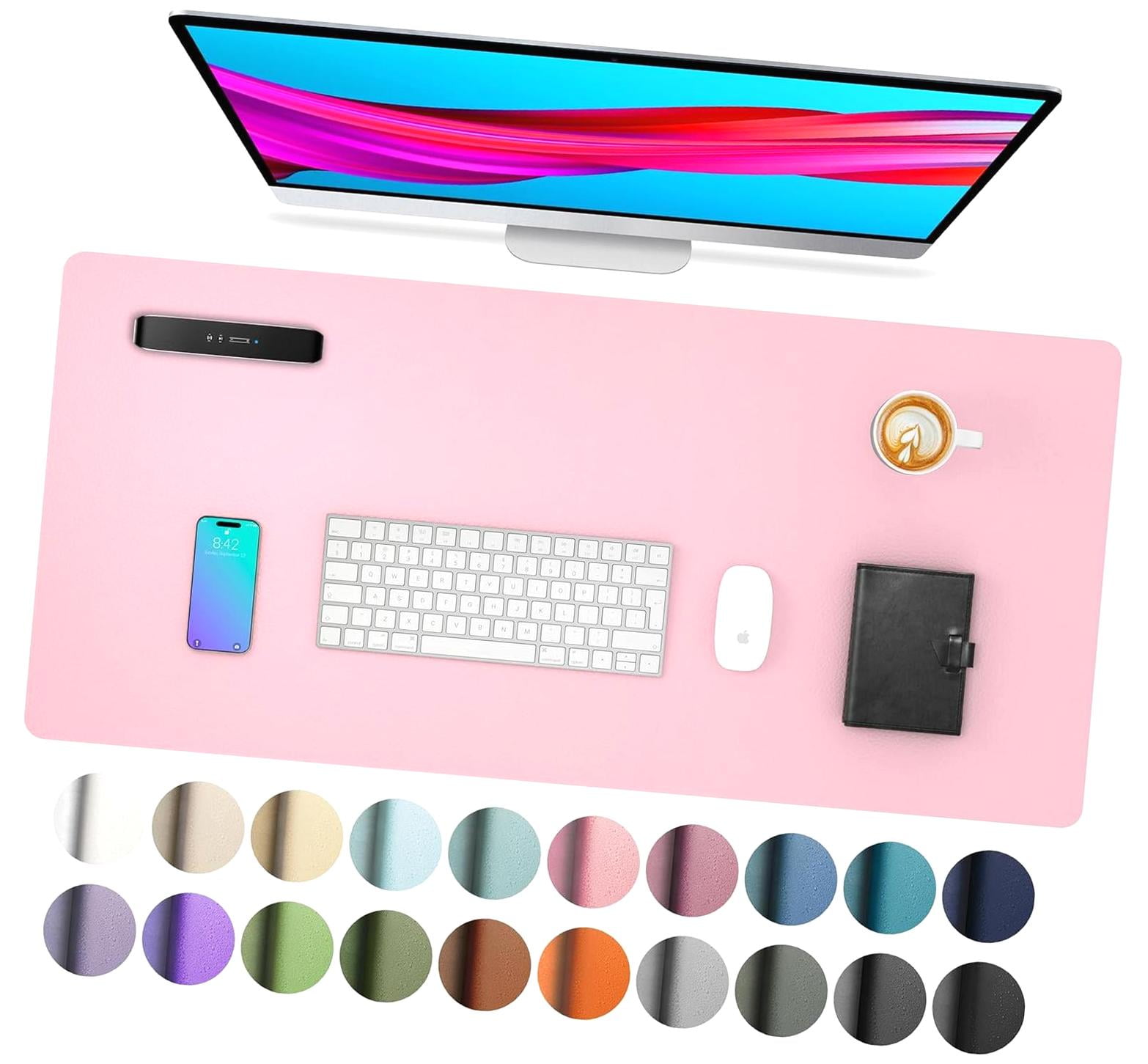 SJJ Leather Desk Pad Protector, Mouse Mat, Office Desk Cover, PU ...