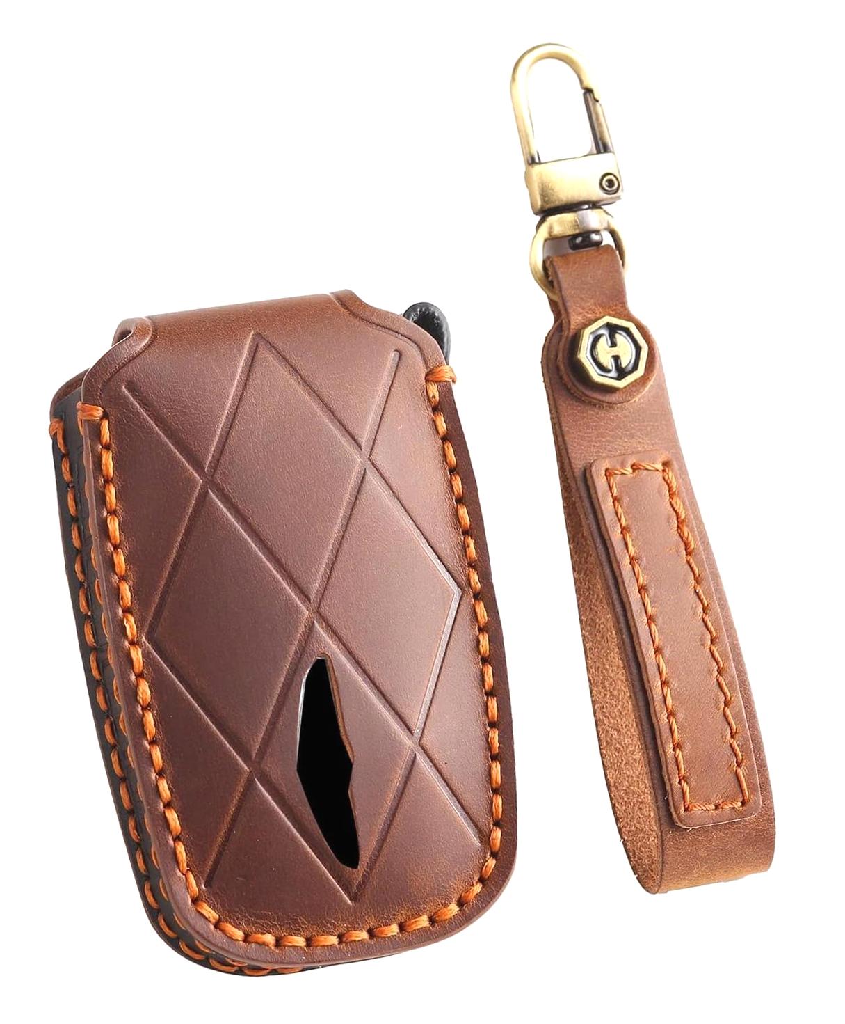 SJJ Leather Key Fob Cover, designed for Genesis GV60 GV80 G70 G90 2025 ...