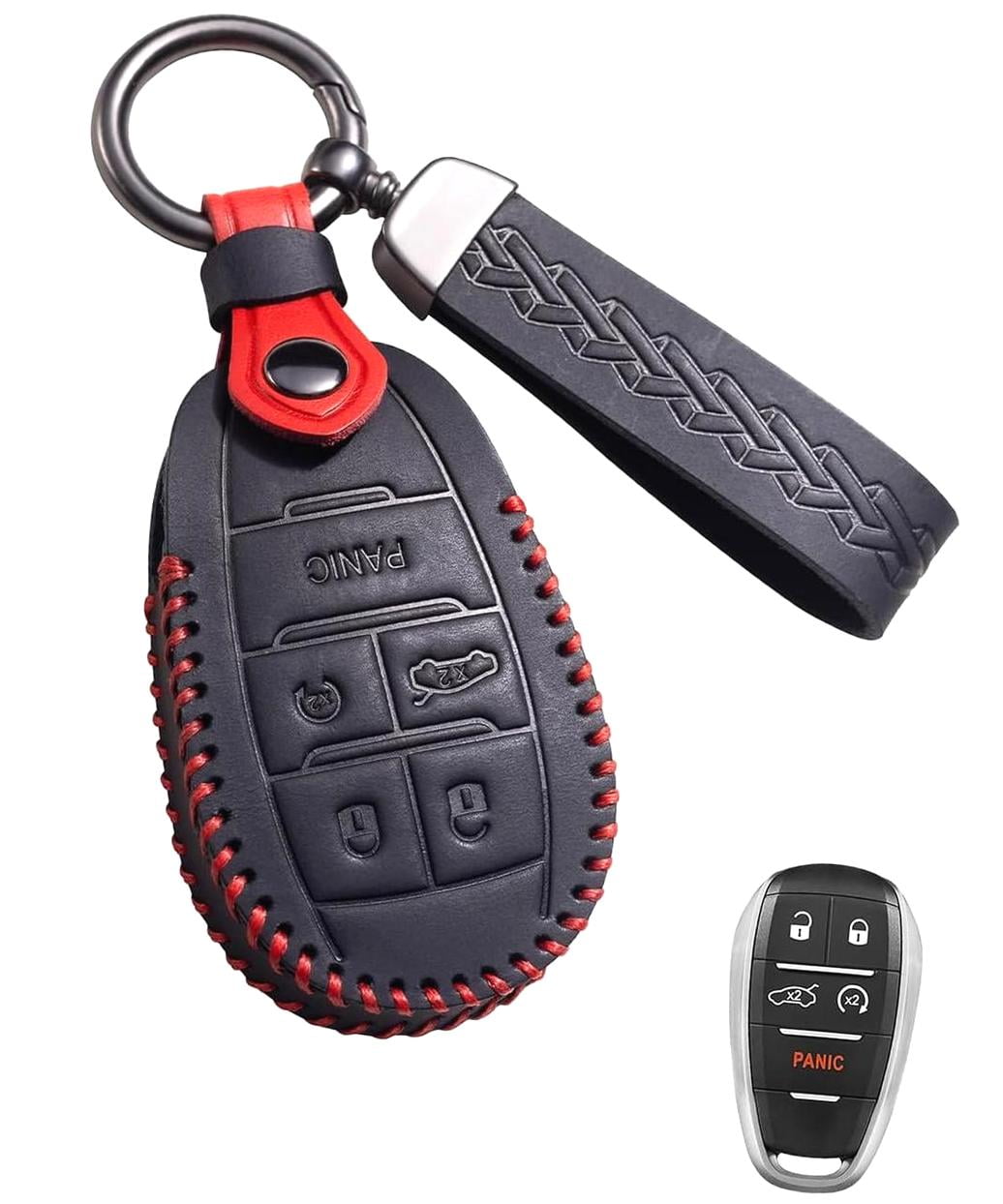 SJJ Leather Key Fob Cover for Romeo Giulia Stelvio Tonale Spider 2017 ...