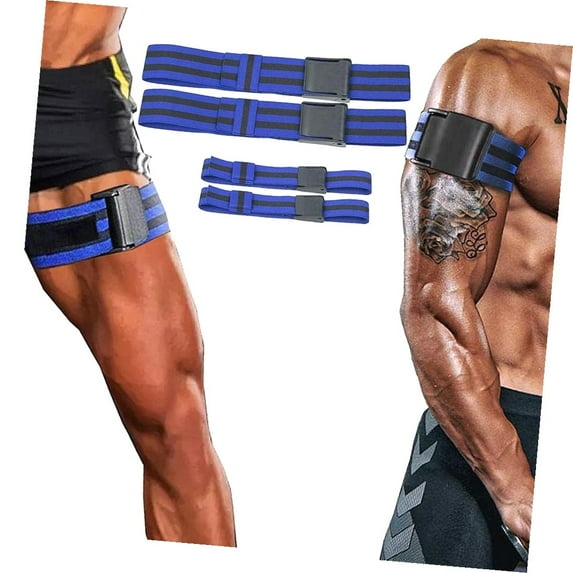 SJJ Occlusion Bands, 4 Pack (2 Bicep Bands, 2 Leg Bands), Quick Release ...