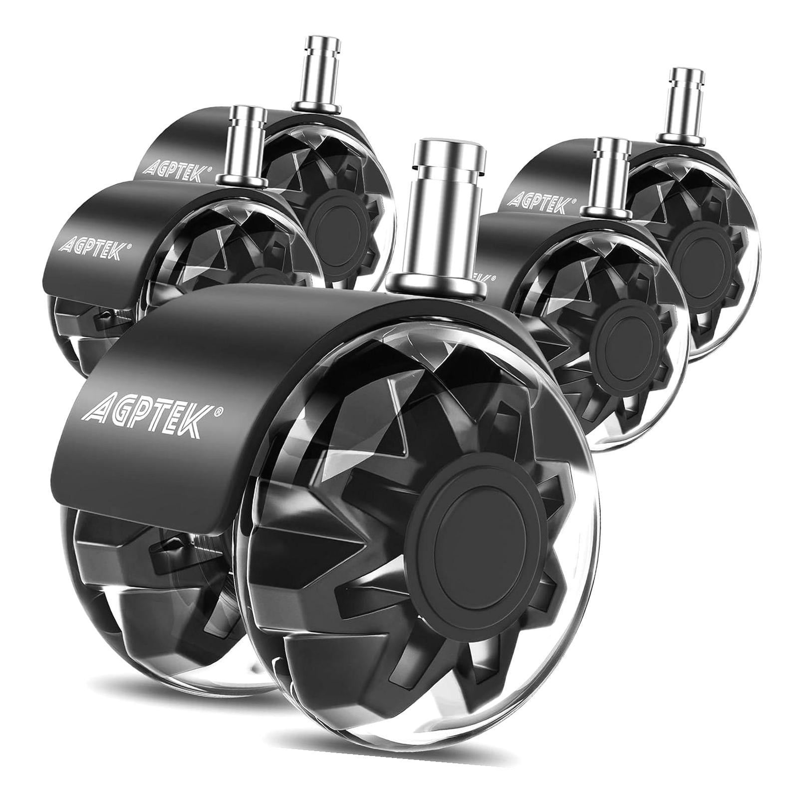 SJJ Office Chair Casters with 2" Caster Dual Wheels Safe Roller Wheel ...