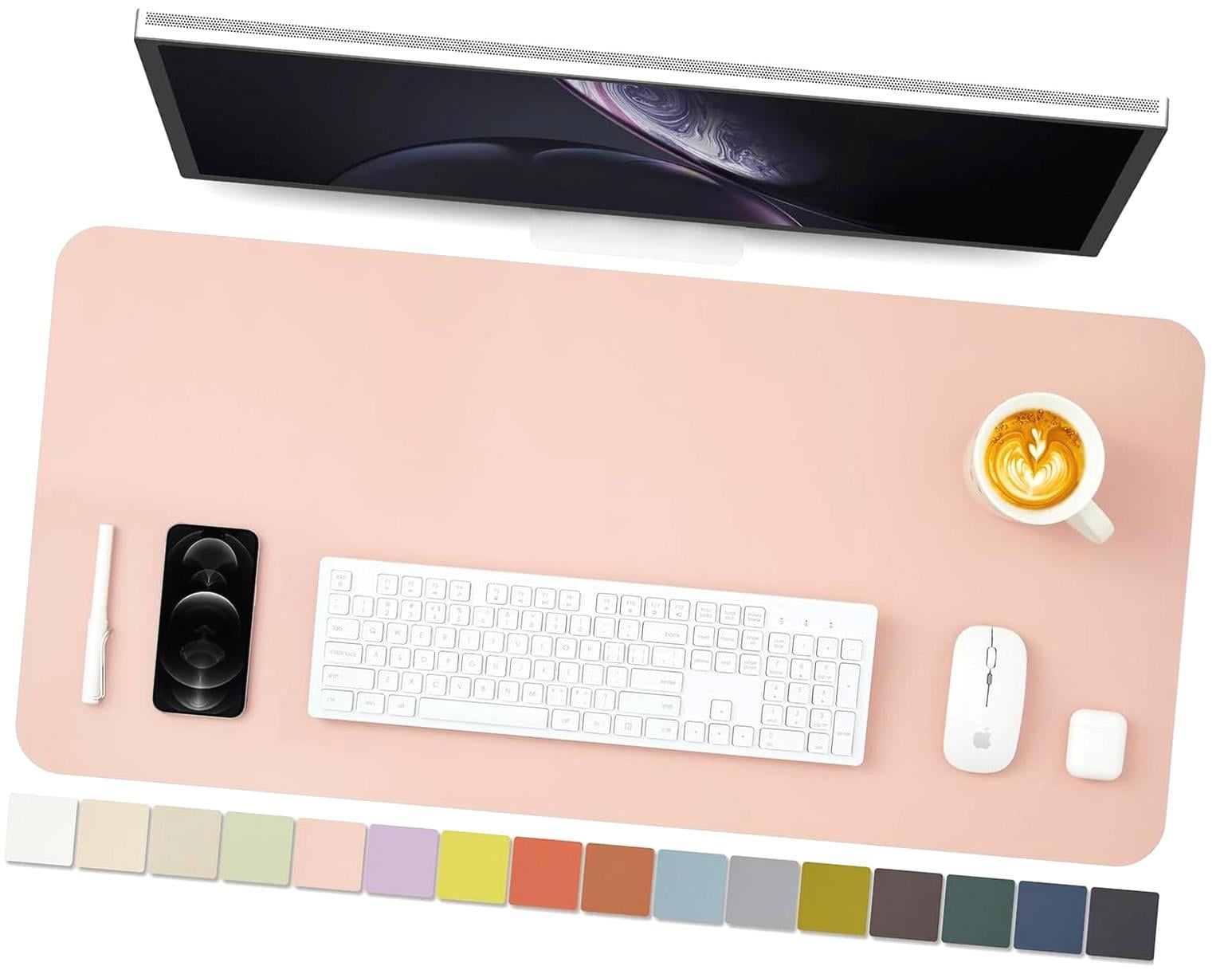 SJJ PU Leather Office Desk Mat - Work Surface Cover for Desks, Perfect ...