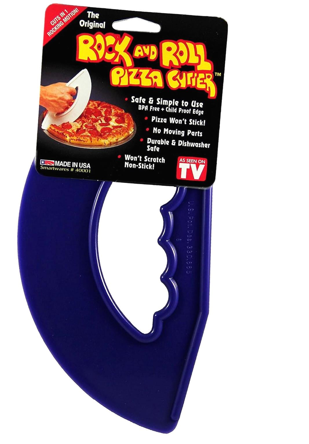 SJJ Rock'n Roll Pizza Cutter, Plastic Construction, Non-Stick Surface ...