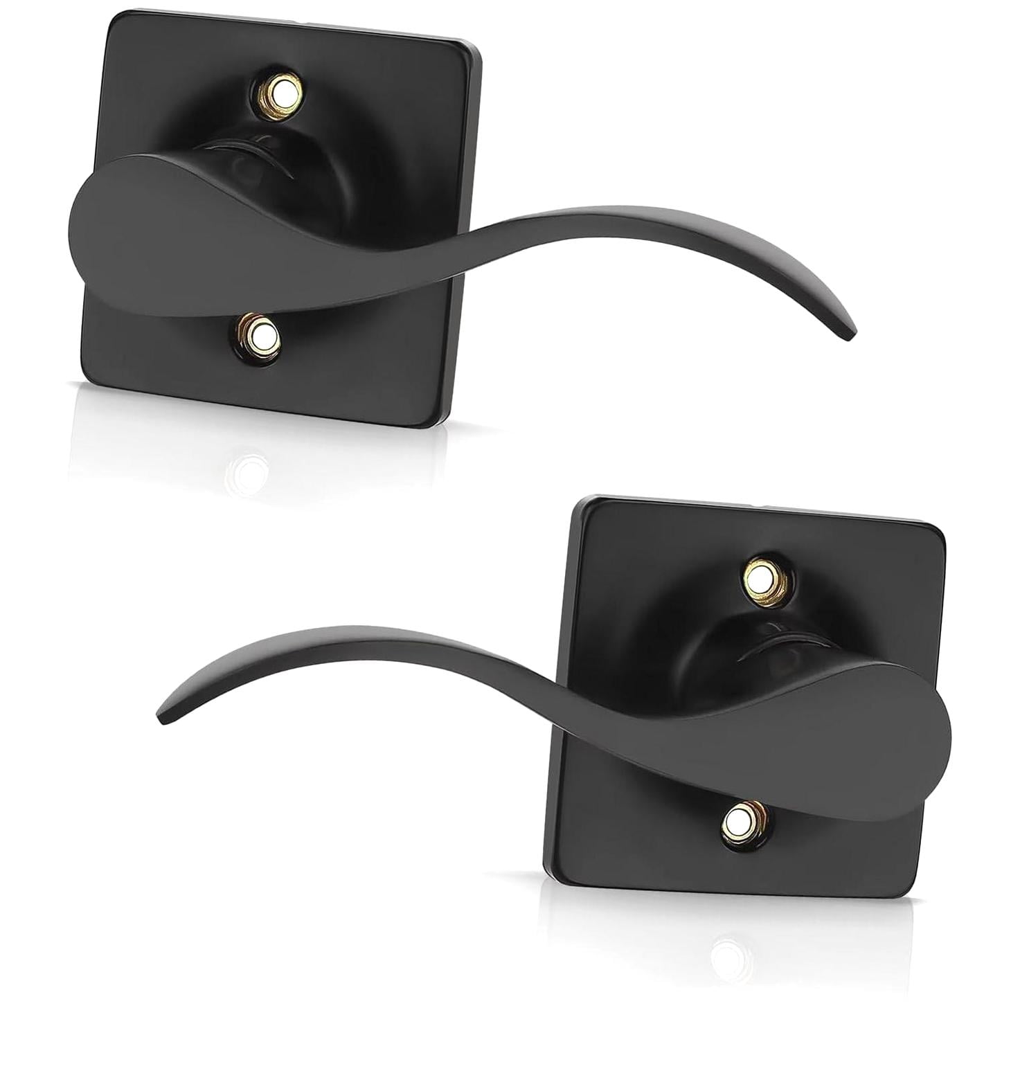 SJJ Set of 2 Matte Dummy Door Levers Wave Design Interior Closet ...