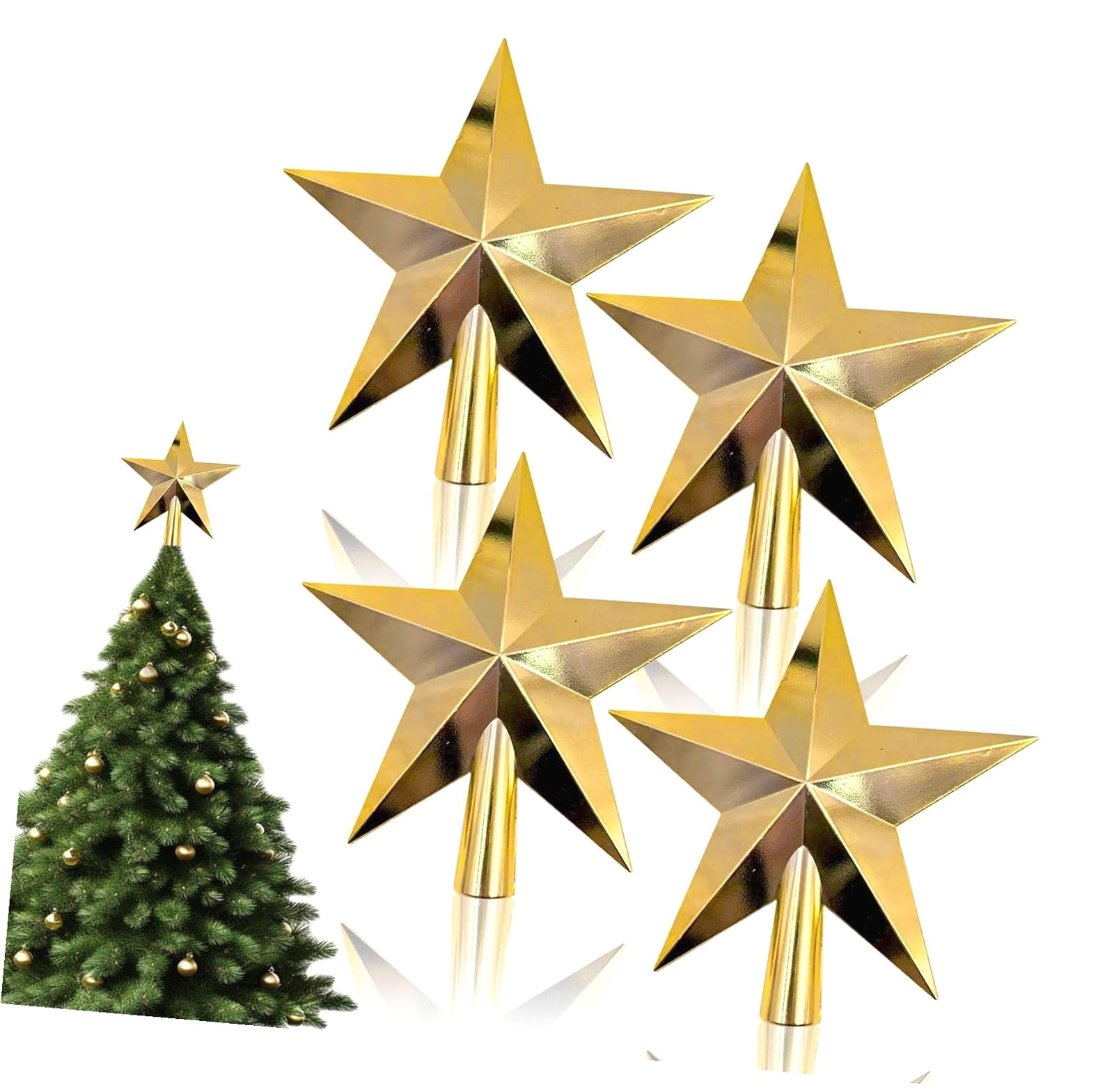 SJJ Star Christmas Tree Topper, Christmas Tree Treetop Ornament, Star ...