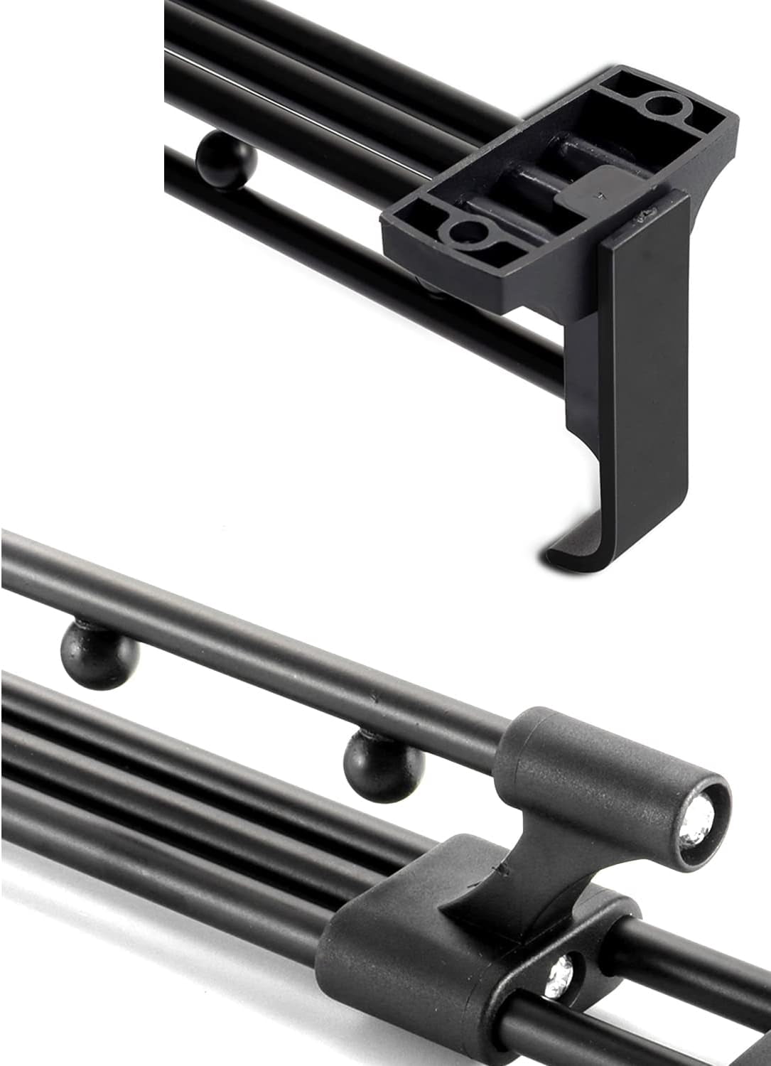 SJJ Top-Mounted Extendable Closet Rod, Retractable Clothing Hanger ...