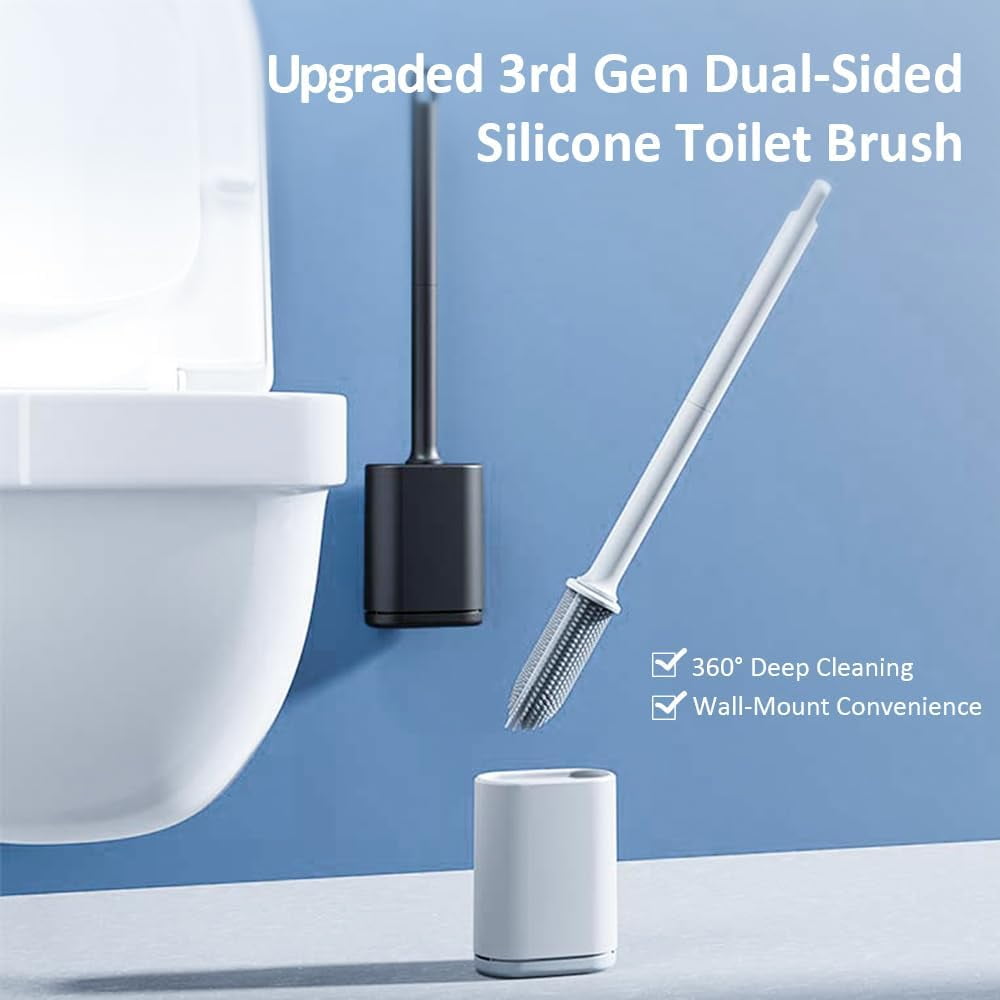 SJJ Two-Sided RV Toilet Featuring TPR Bristles & Removable ABS Handle ...