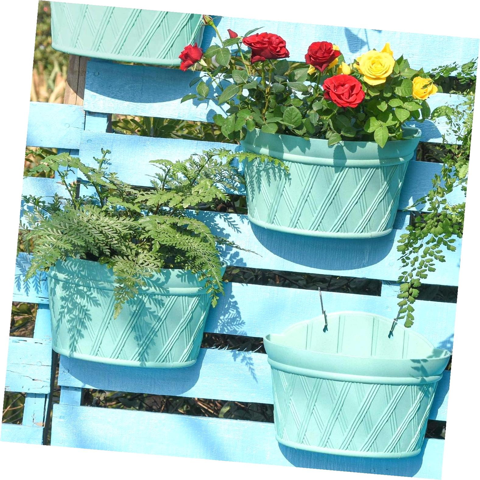SJJ Wall Hanging Planters,11.5 Inch Hanging Pots for Railing Fence ...