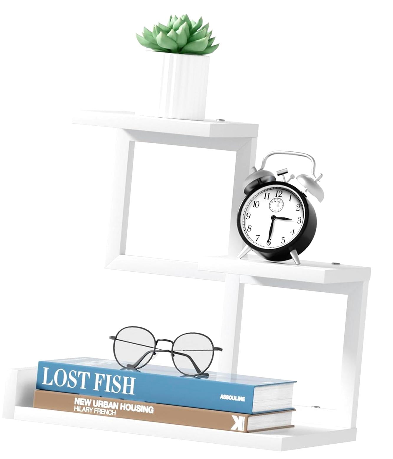 SJJ Wooden Desktop Shelf - Compact Bookshelf for Desk Supplies, 3-Tier ...