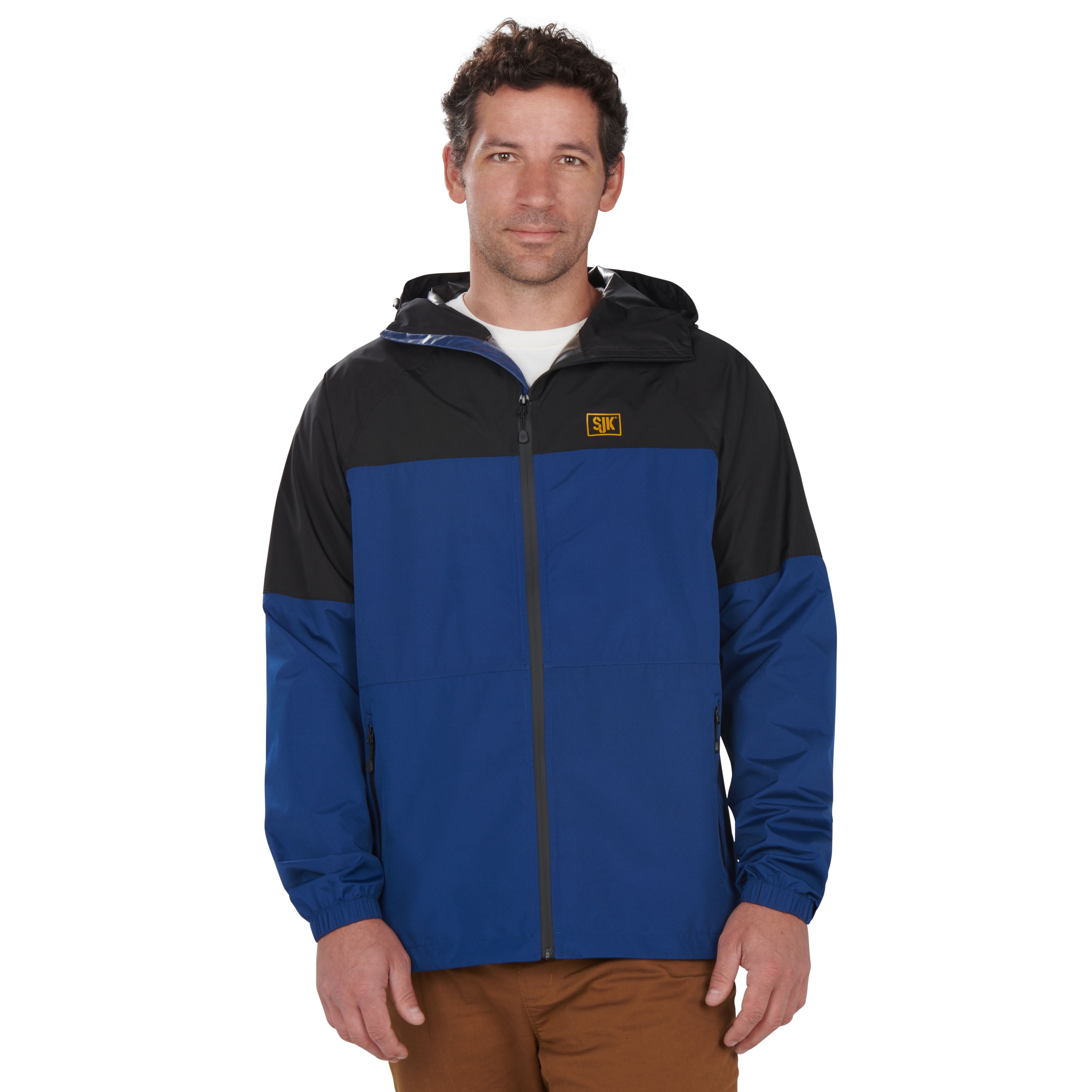 SJK Hydrotek men's XL Blue Rain Jacket - Water Resistant - Walmart.com