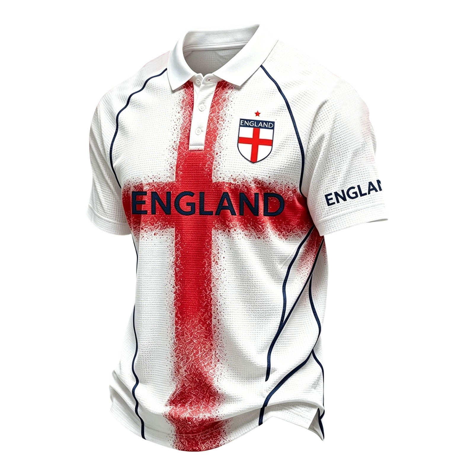 SJLDQY 2026 England Soccer Polo Shirts for Men Short Sleeve ...