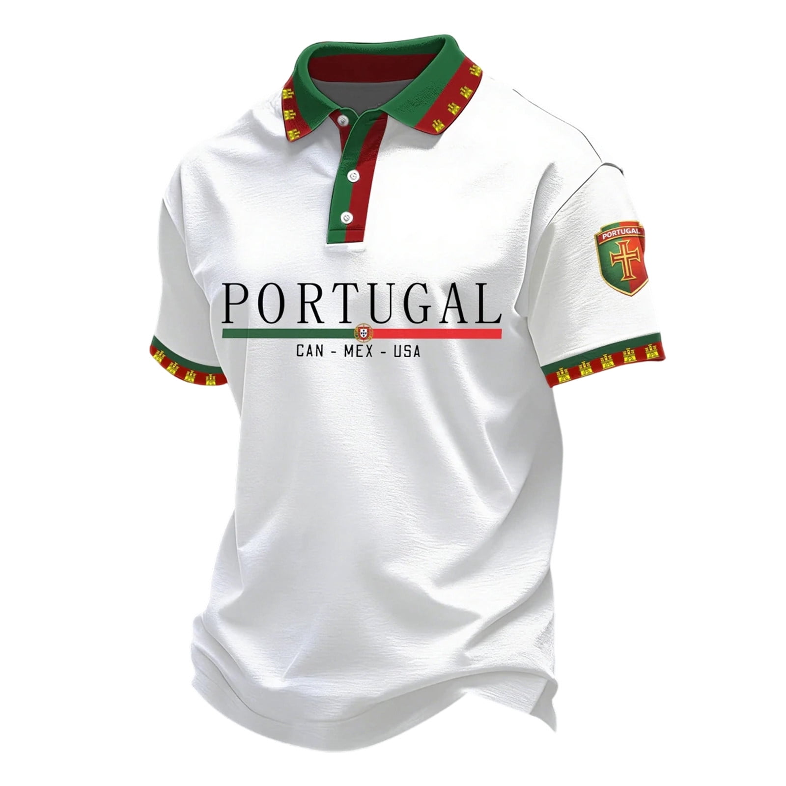 SJLDQY 2026 Portugal Soccer Polo Shirts for Men Short Sleeve ...
