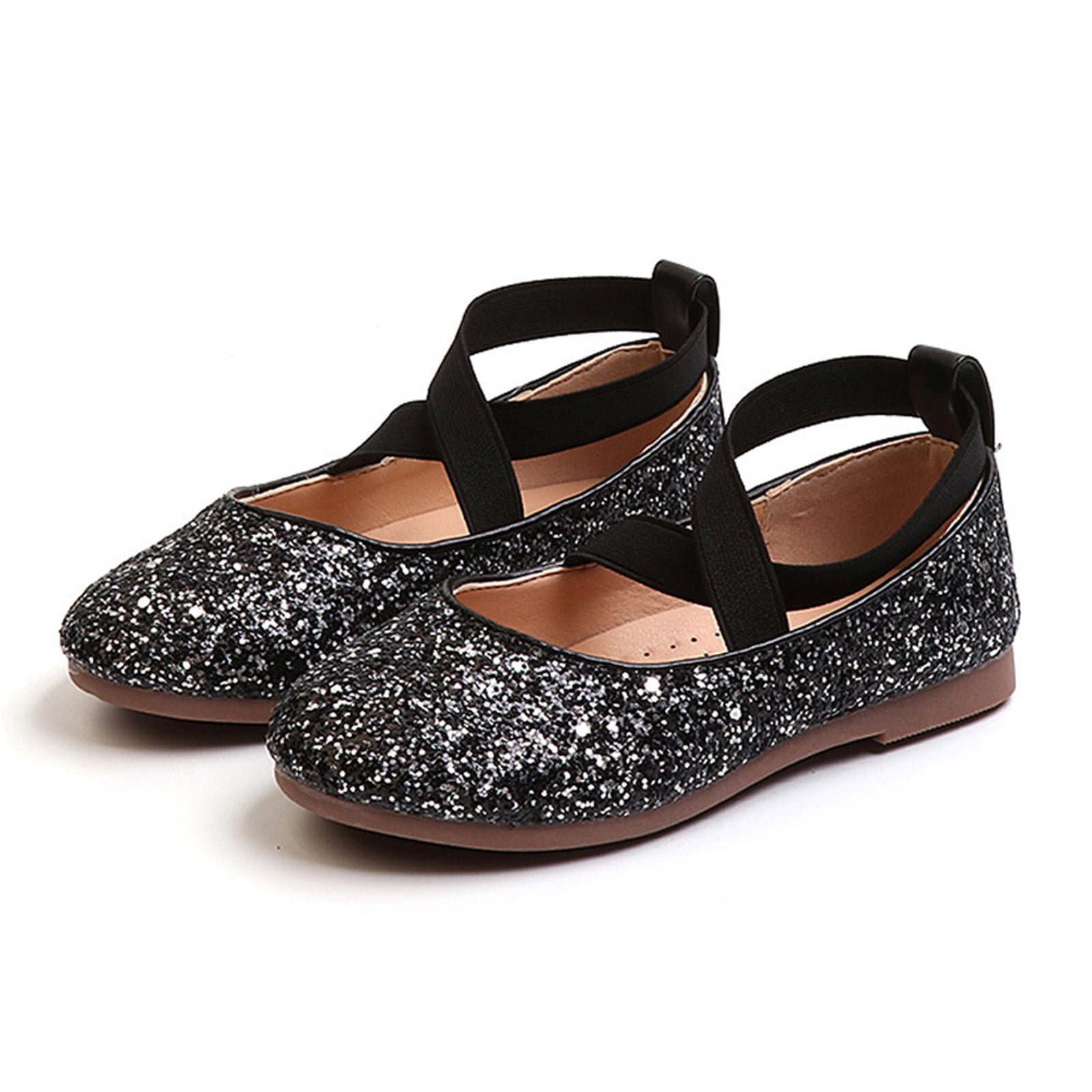 SJLDQY Bling Kids Princess Toddler Girls Dancing Sequins Shoe - Walmart.com