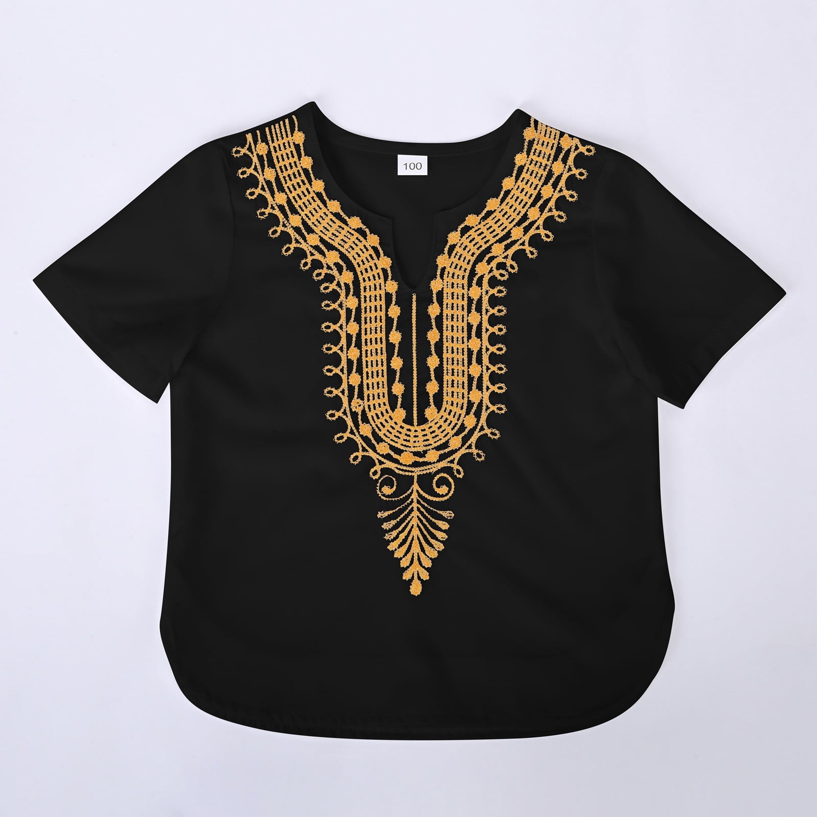 SJLDQY Boys Shirts Kids African Classic Childrens Dashiki Casual Loose ...
