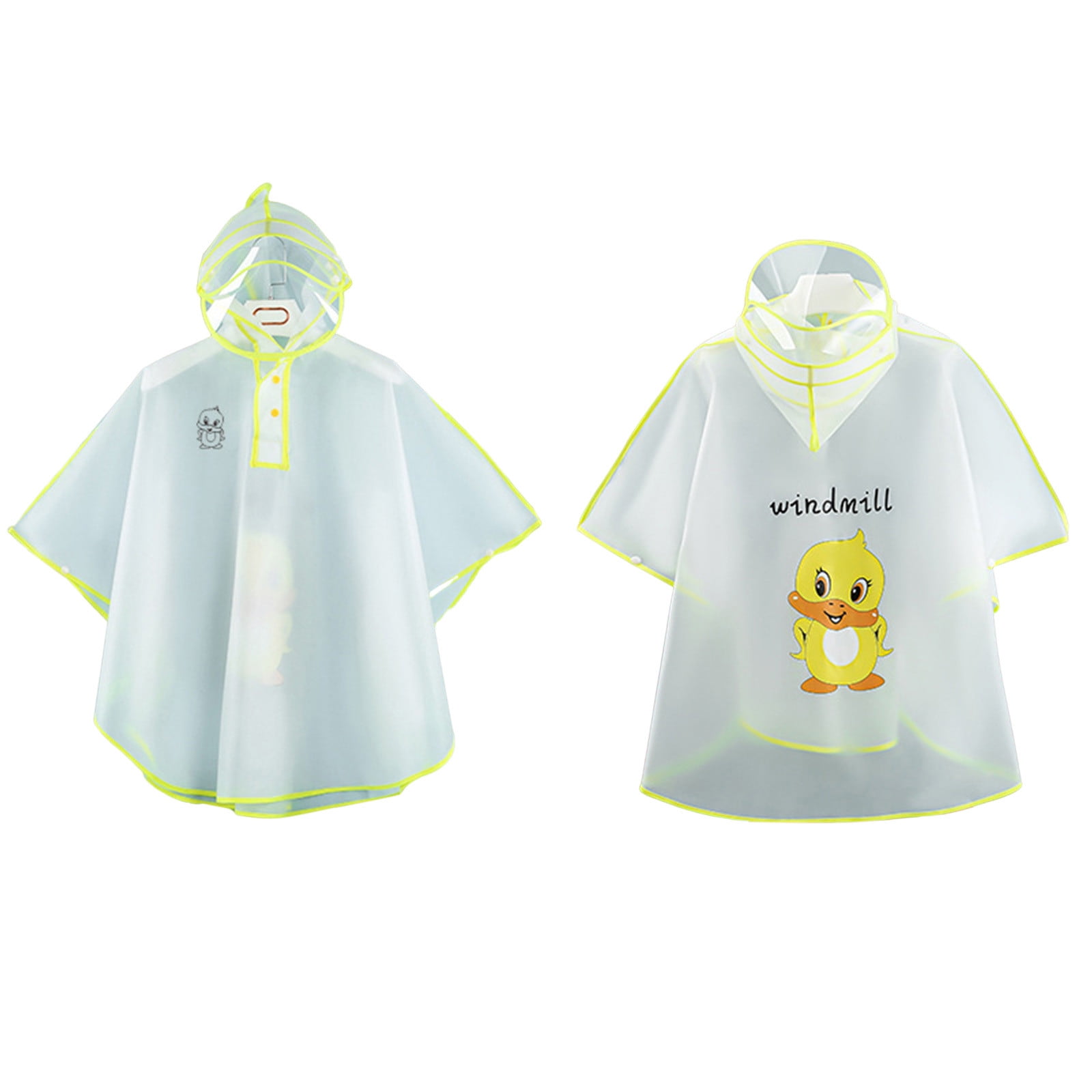 SJLDQY Children's Raincoat Boy Girl Cartoon Rabbit Pattern Eva Transparent Poncho With Hat ...
