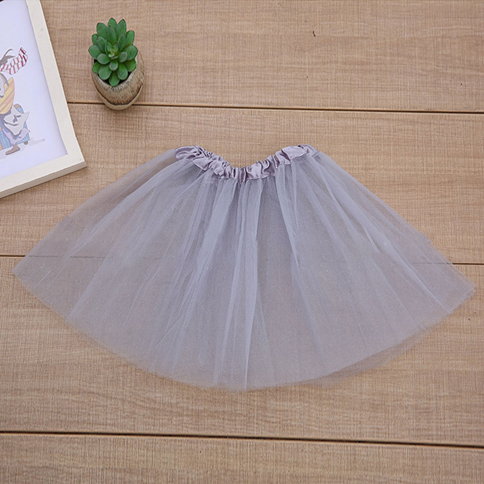 SJLDQY Girls Skorts Princess Three Layer Mesh Yarn Panton Halway ...