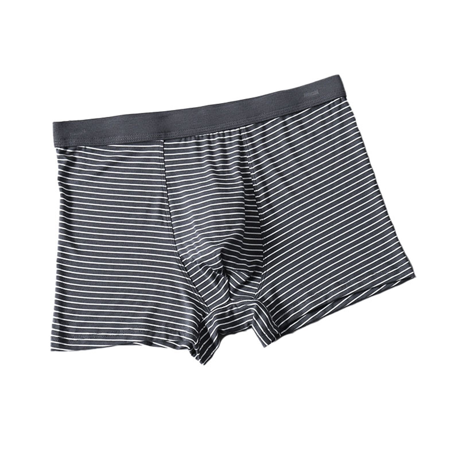 SJLDQY Men's Underwear Boxer Briefs Striped Plus Size Boxer Briefs for ...