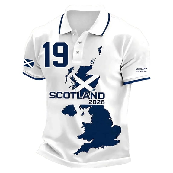 SJLDQY Mens 2026 Scotland Soccer Polo Shirts Short Sleeve International ...