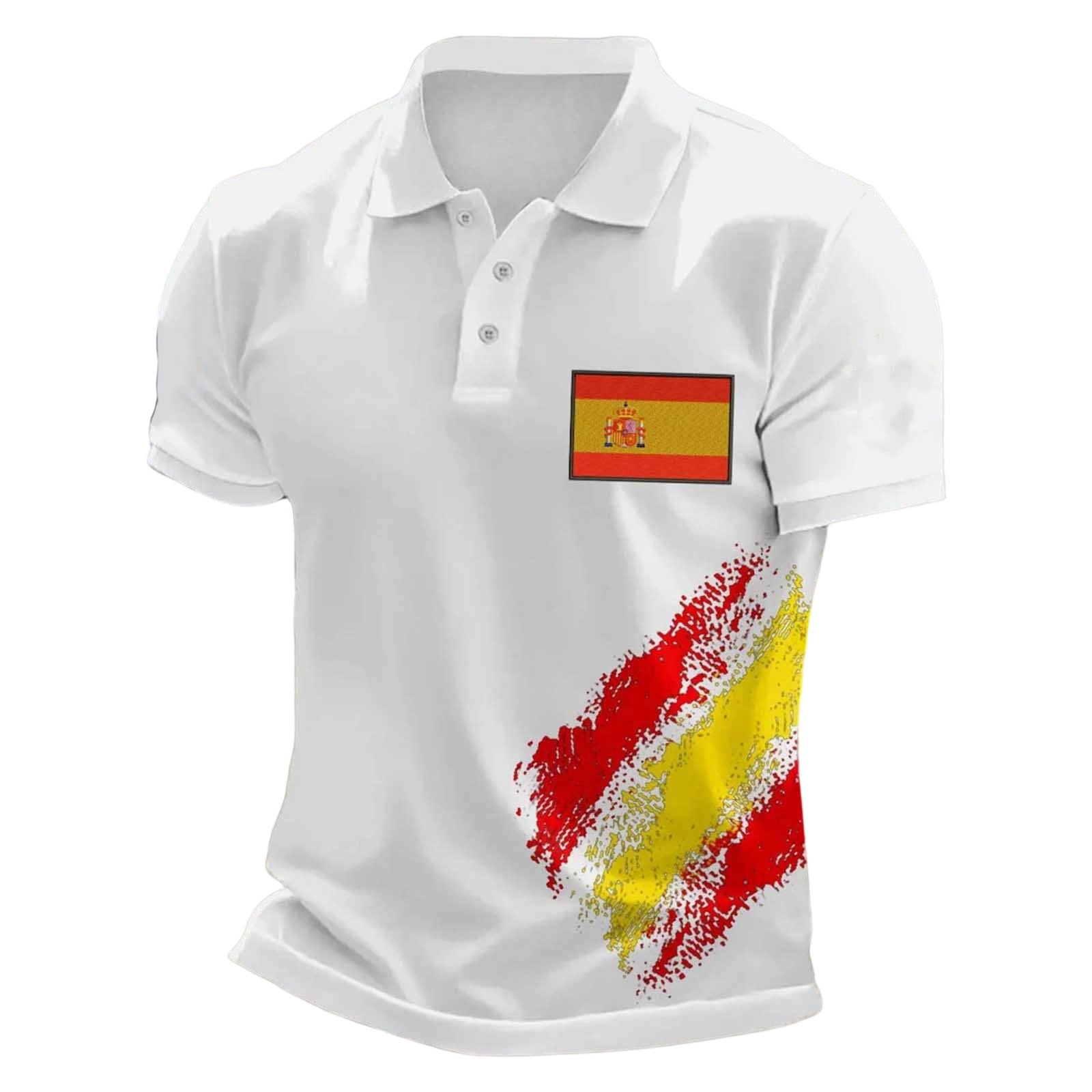 SJLDQY Mens 2026 Spain Soccer Polo Shirts Short Sleeve International ...