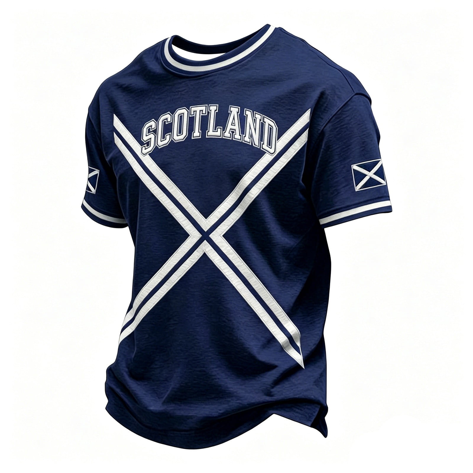 SJLDQY Mens Scotland Soccer Tshirts Short Sleeve International Football ...