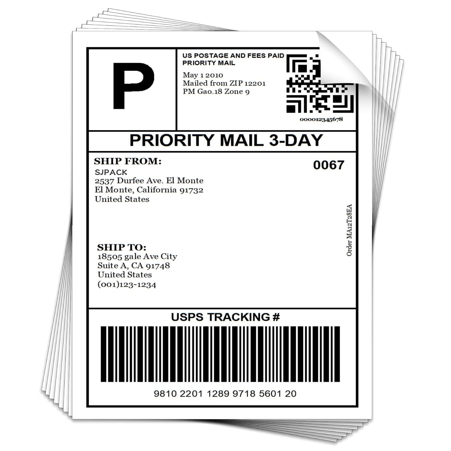 Seiko Self-Adhesive Address Labels,1-1/8 x 3-1/2, Clear, 260/Box ...