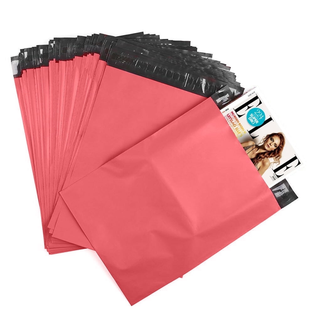 SJPACK 100 Pcs 10 x 13 Hot Pink Poly Mailer Envelopes Shipping Bags ...