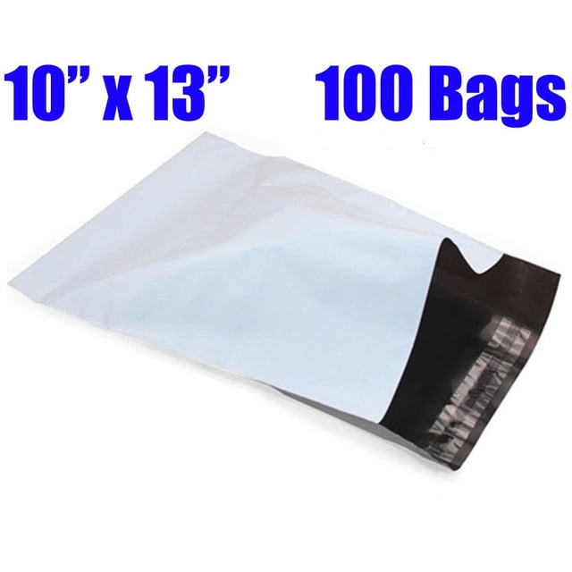 SJPACK 100 Pcs 10 x 13 White Poly Mailer Envelopes Shipping Bags with ...