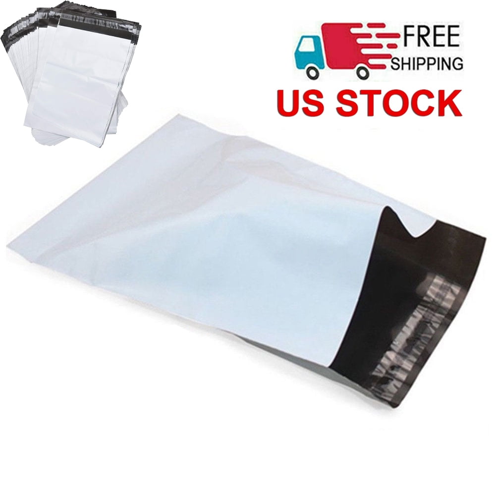 SJPACK 100 Pcs 10 x 13 White Poly Mailer Envelopes Shipping Bags with ...